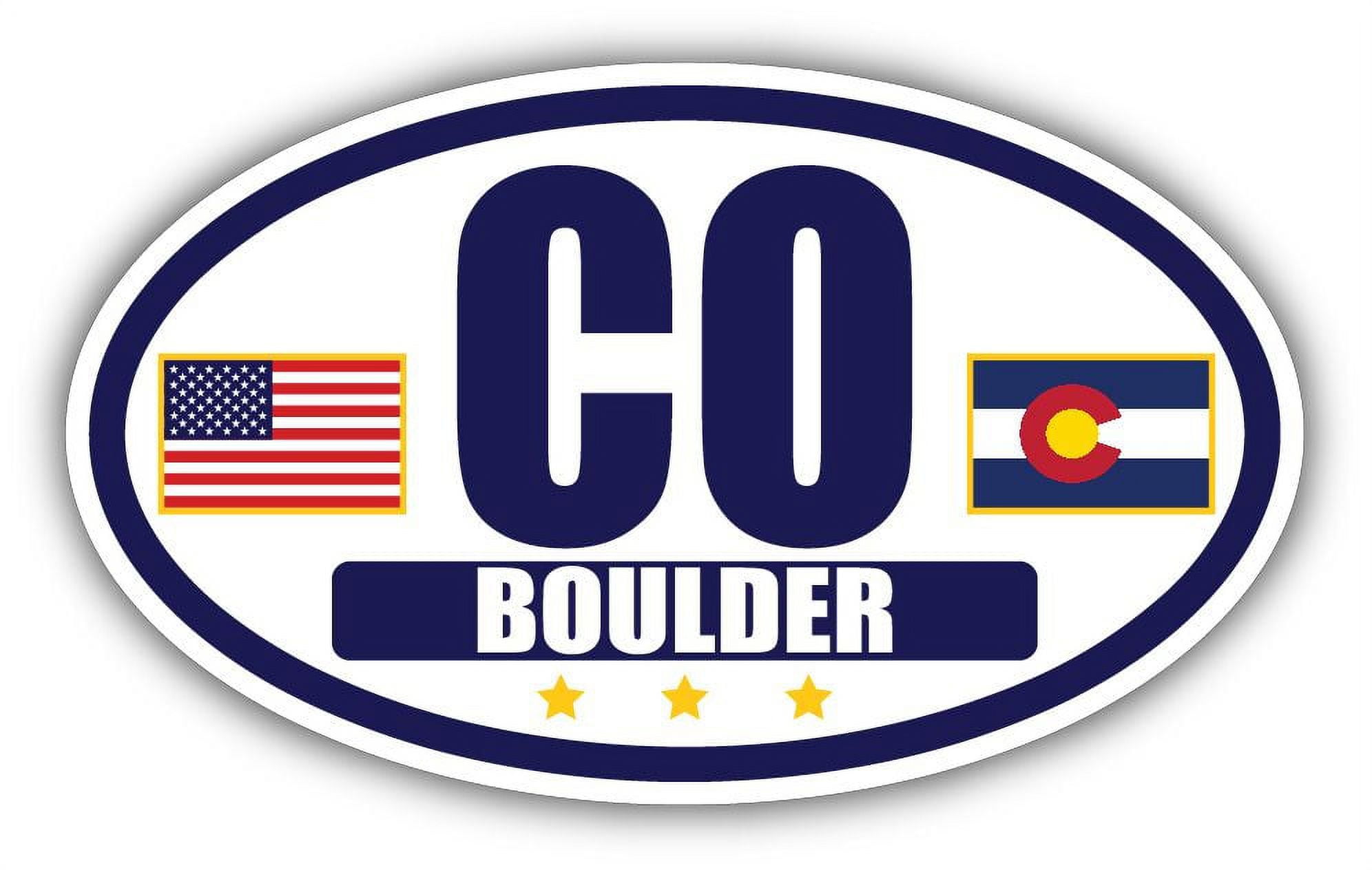 Flag of Colorado / American Flag Oval 3M Vinyl Bumper Sticker Decal ...