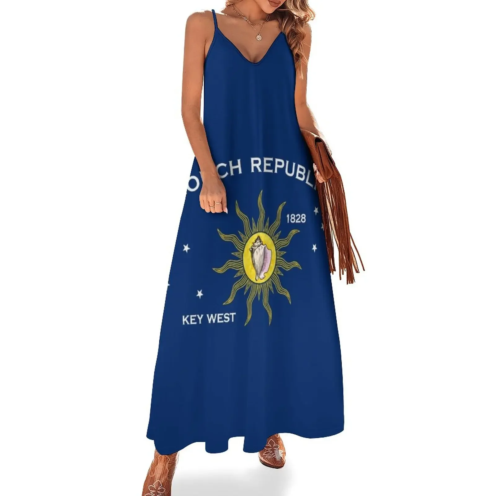 Flag of Conch Republic Key West Florida USA Sleeveless Dress dress ...