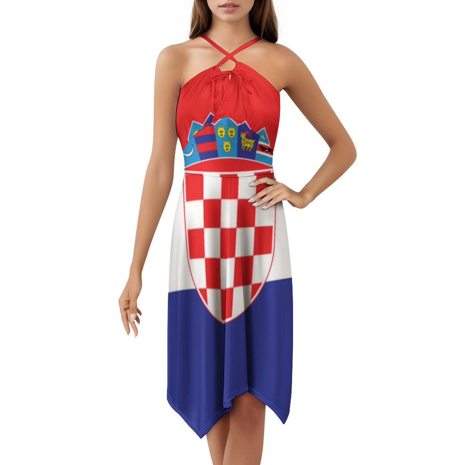 Flag of Croatia Dress Elegant Party Dresses Evening Dresses Women Dress ...