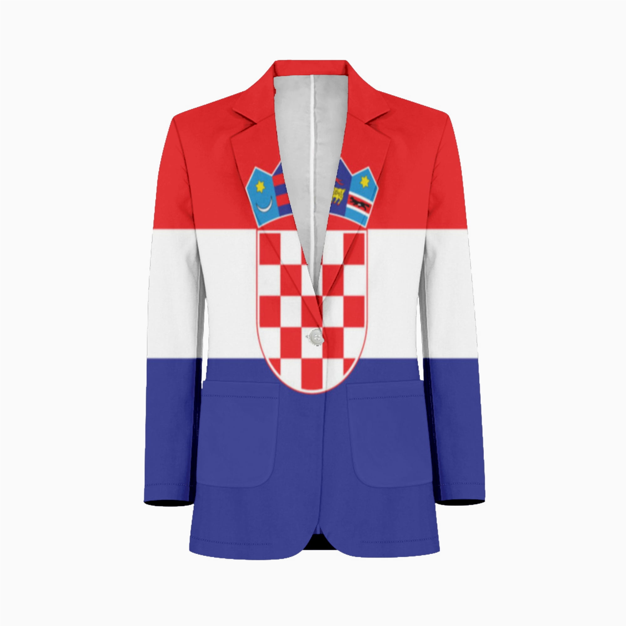 Flag of Croatia Men's Suit Blazer Casual Party Wear Slim Fit Suit ...