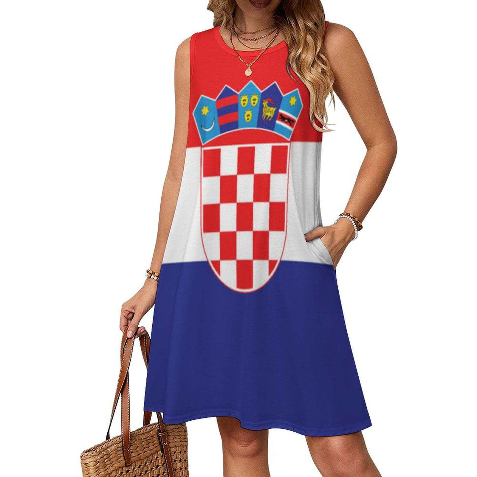 Flag of Croatia Summer Spring Dress Women Sleeveless Casual Ladies ...
