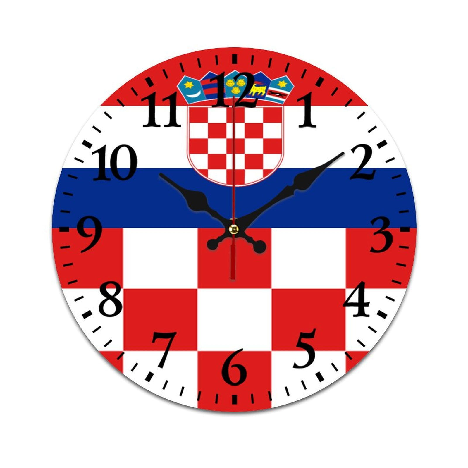 Flag of Croatia at The UN Wall Clock Modern Design Clocks Wall Hanging ...