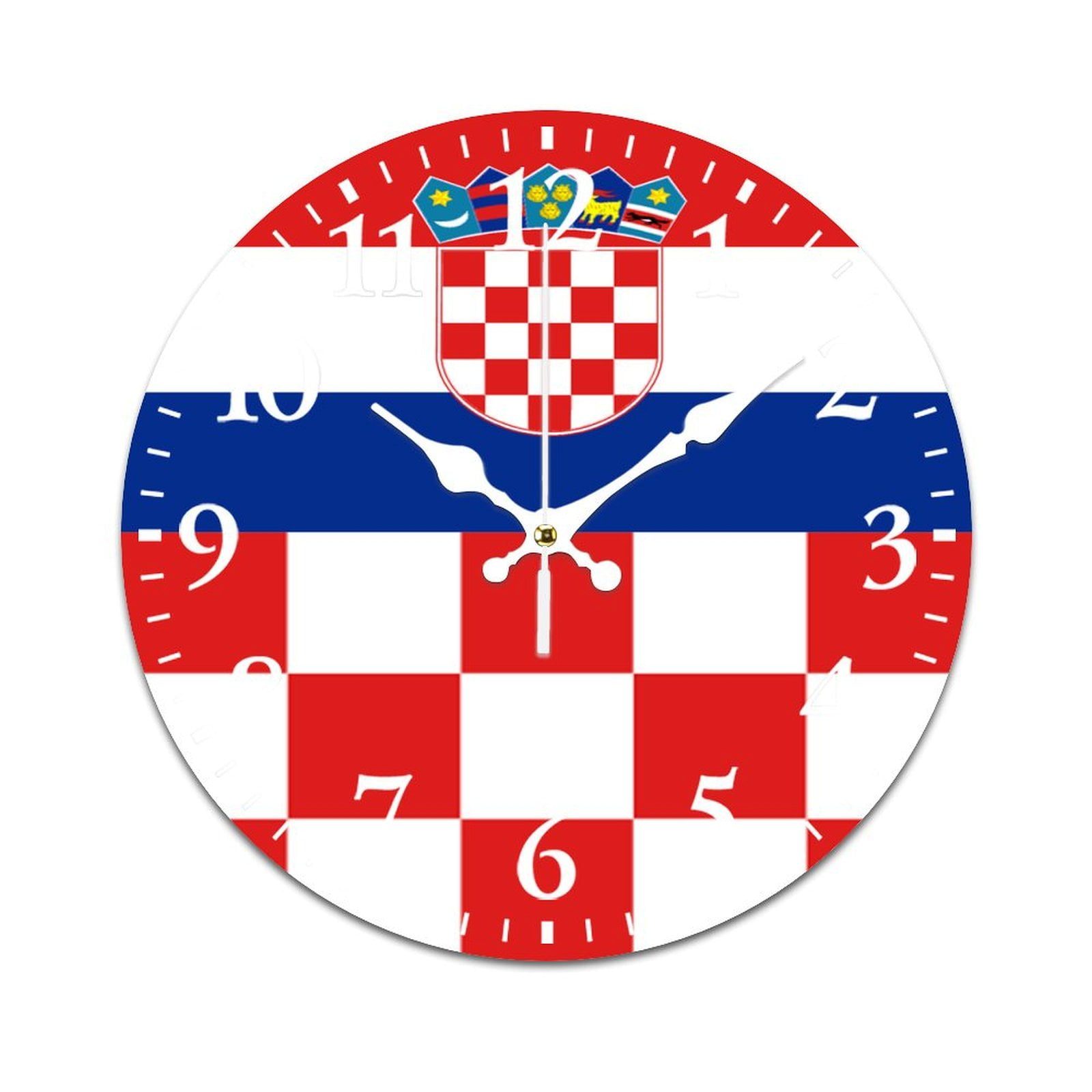 Flag of Croatia at The UN Wall Clock Modern Design Clocks Wall Hanging ...