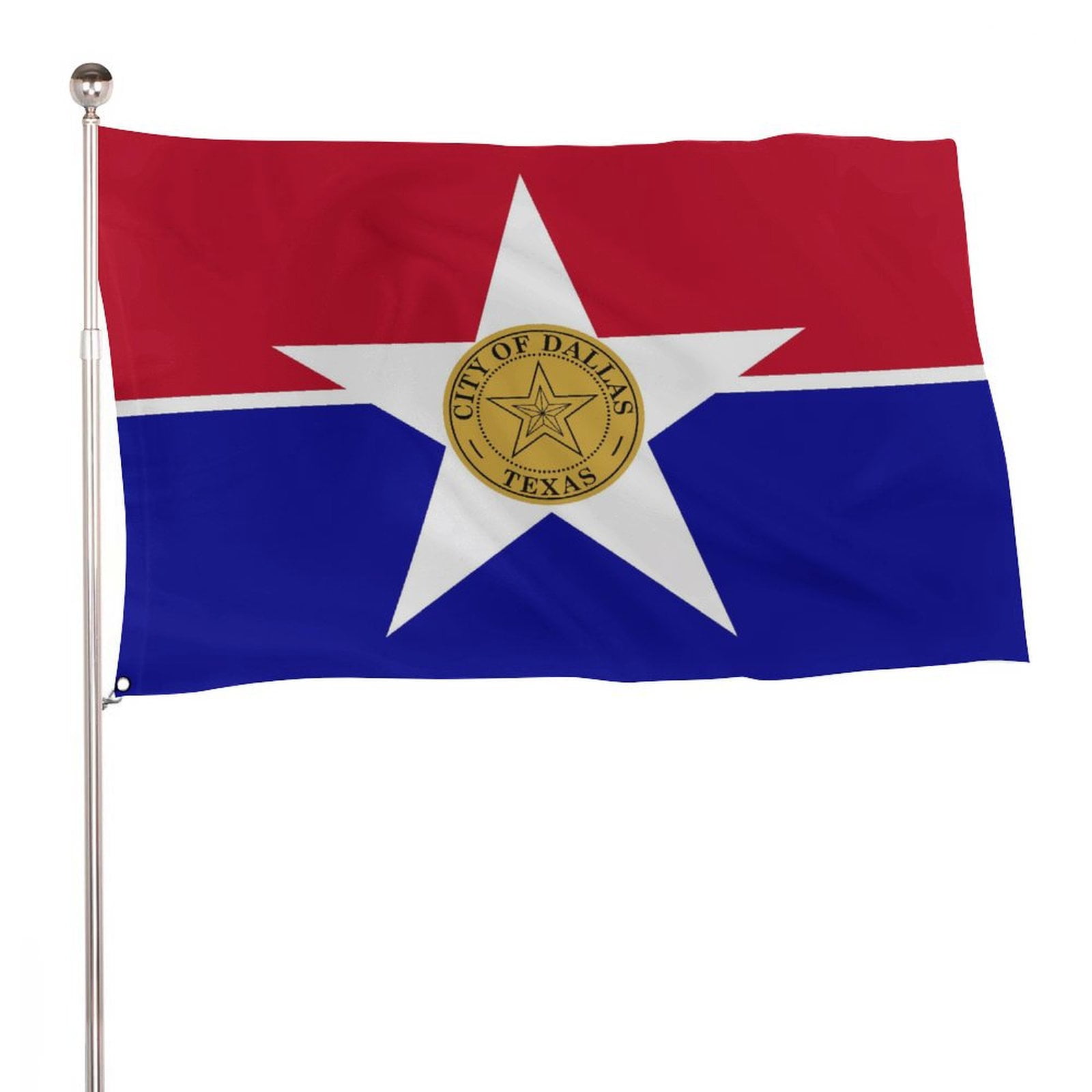 Flag of Dallas Flag, Heavy Duty Polyester Falgs, Single Sided Print ...