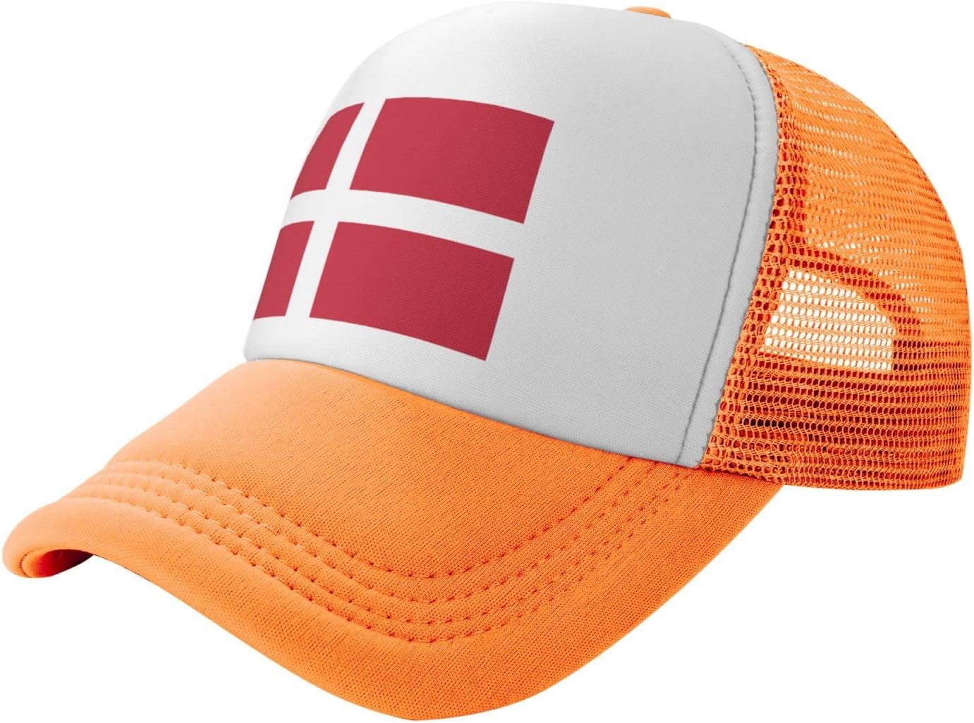 Flag of Denmark Mesh Back Trucker Cap Baseball Cap - Walmart.com