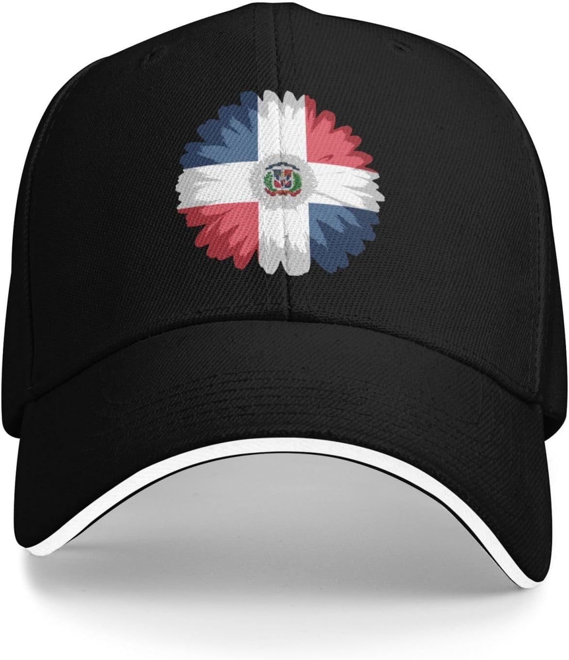 Flag of Dominican Gerbera Daisy Flower Hat Adjustable Fashion Hats for ...