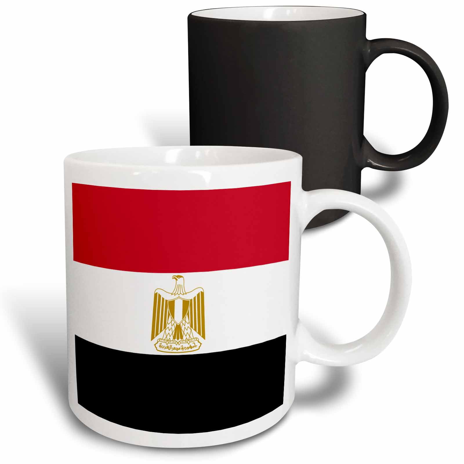 Flag of Egypt - Egyptian red white black with gold national emblem the ...