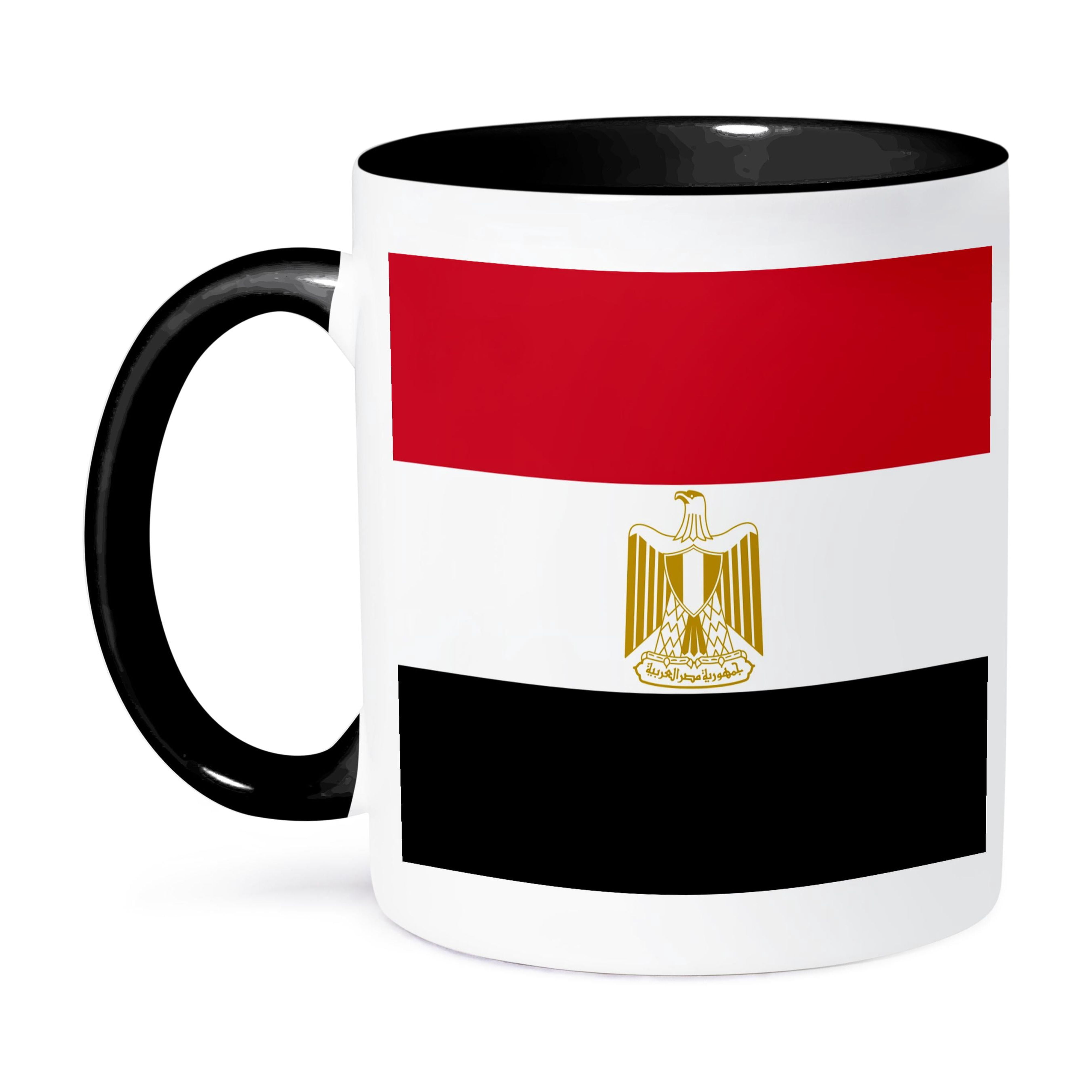 3dRose, Flag of Egypt - Egyptian red white black with gold national ...