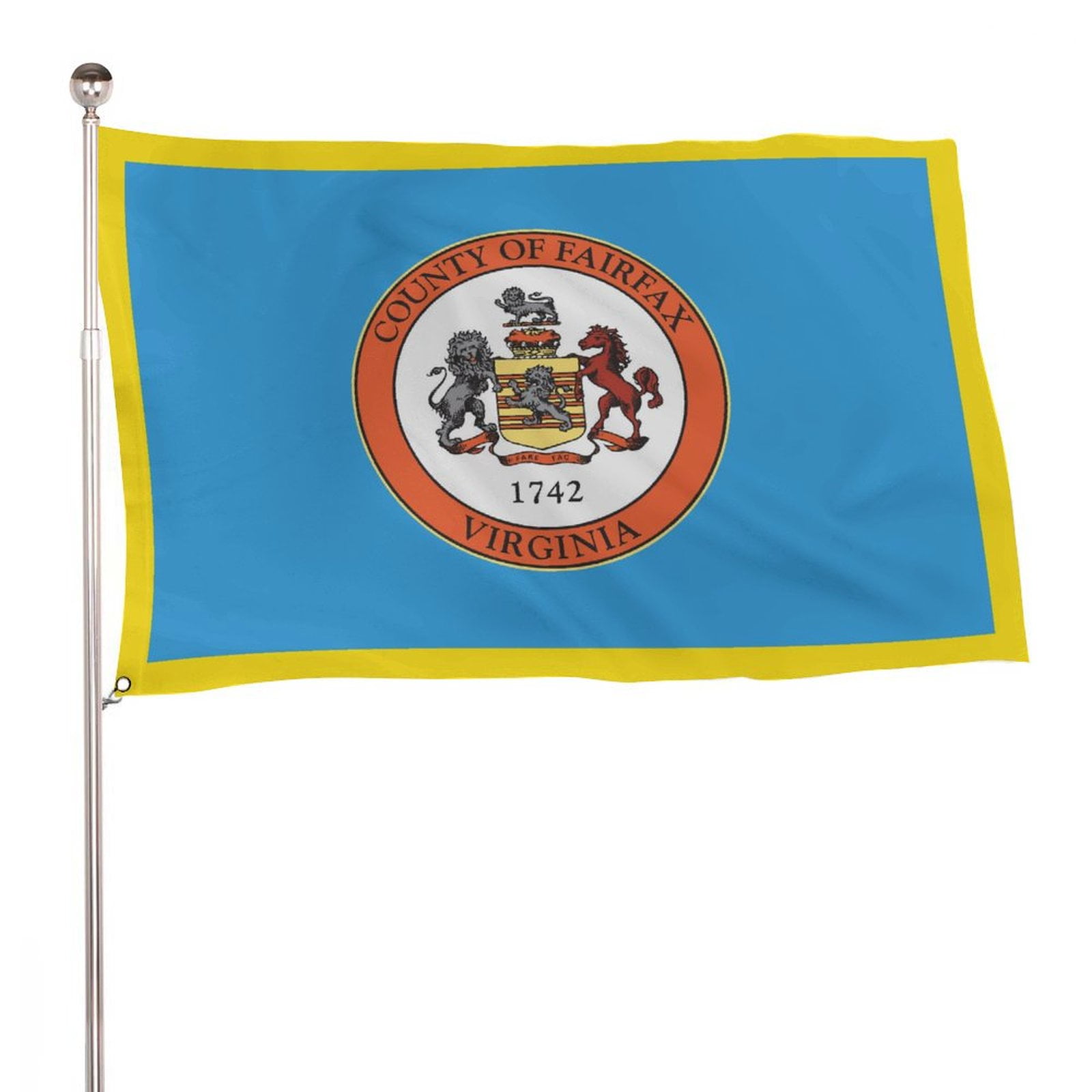 Flag of Fairfax County, Virginia Flag, Heavy Duty Polyester Falgs ...