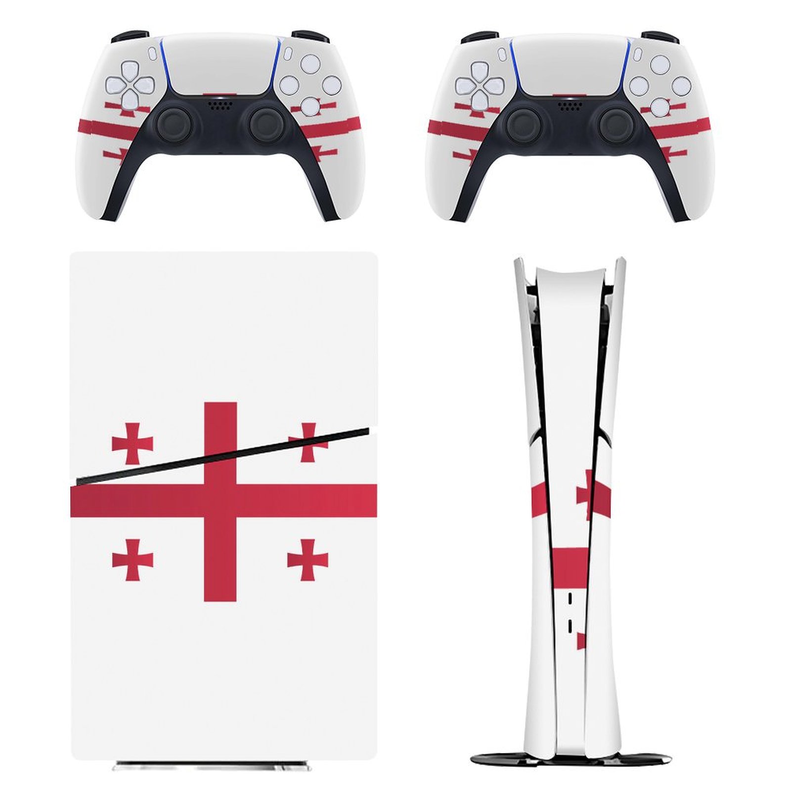 Flag of Georgia Official PS5/PS5 Pro/PS5 Slim Digital Disc Skin Sticker ...