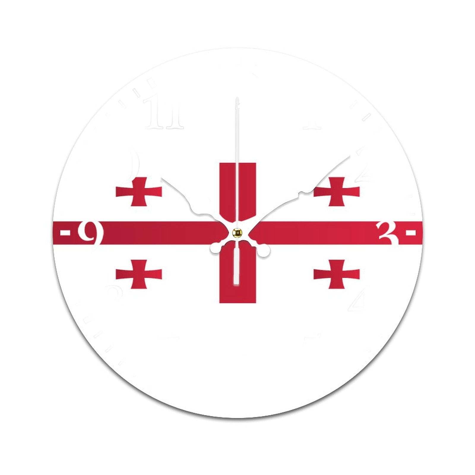 Flag of Georgia Official Wall Clock Modern Design Clocks Wall Hanging ...