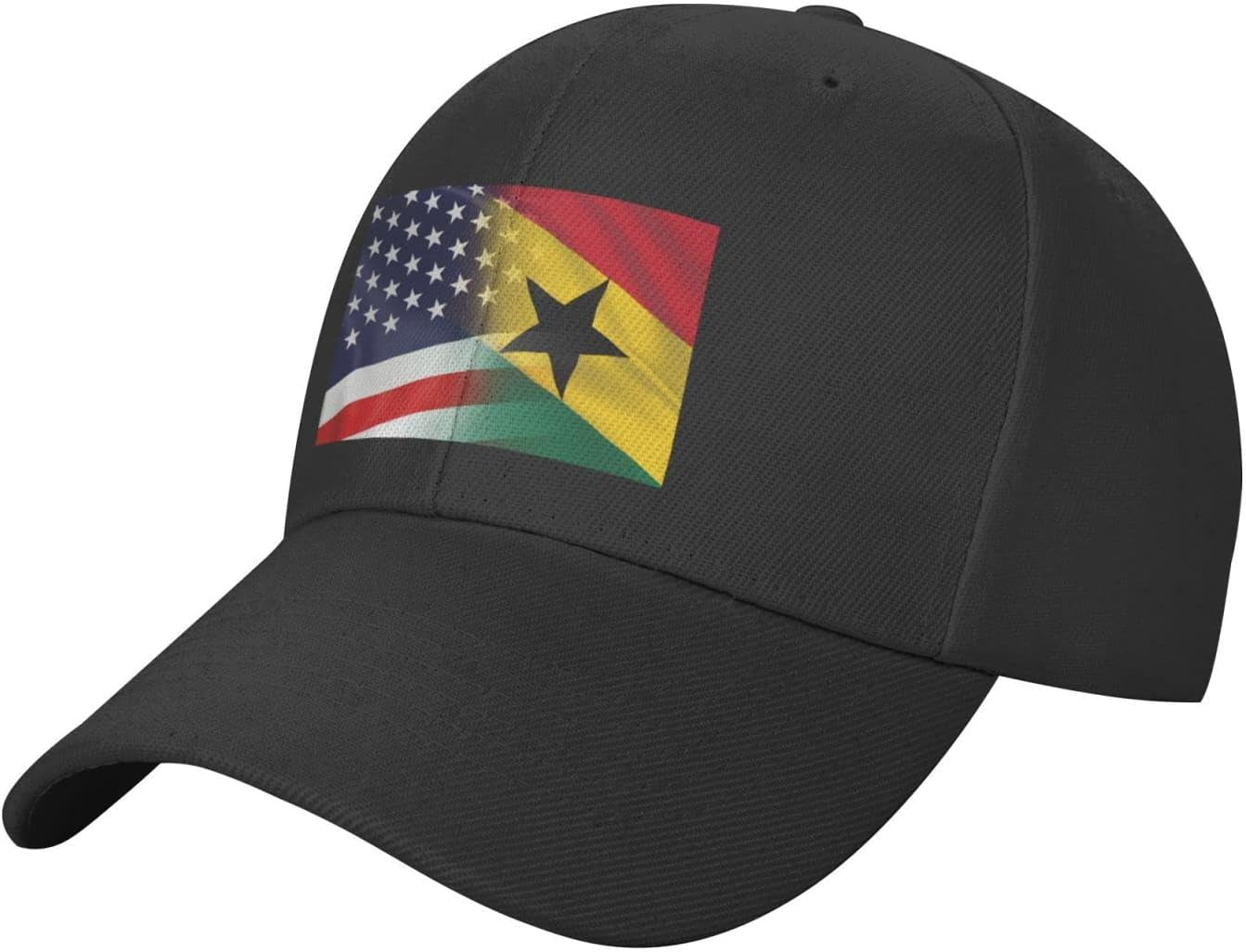Flag of Ghana and USA Plain Baseball Caps Adjustable Washed Twill Low ...