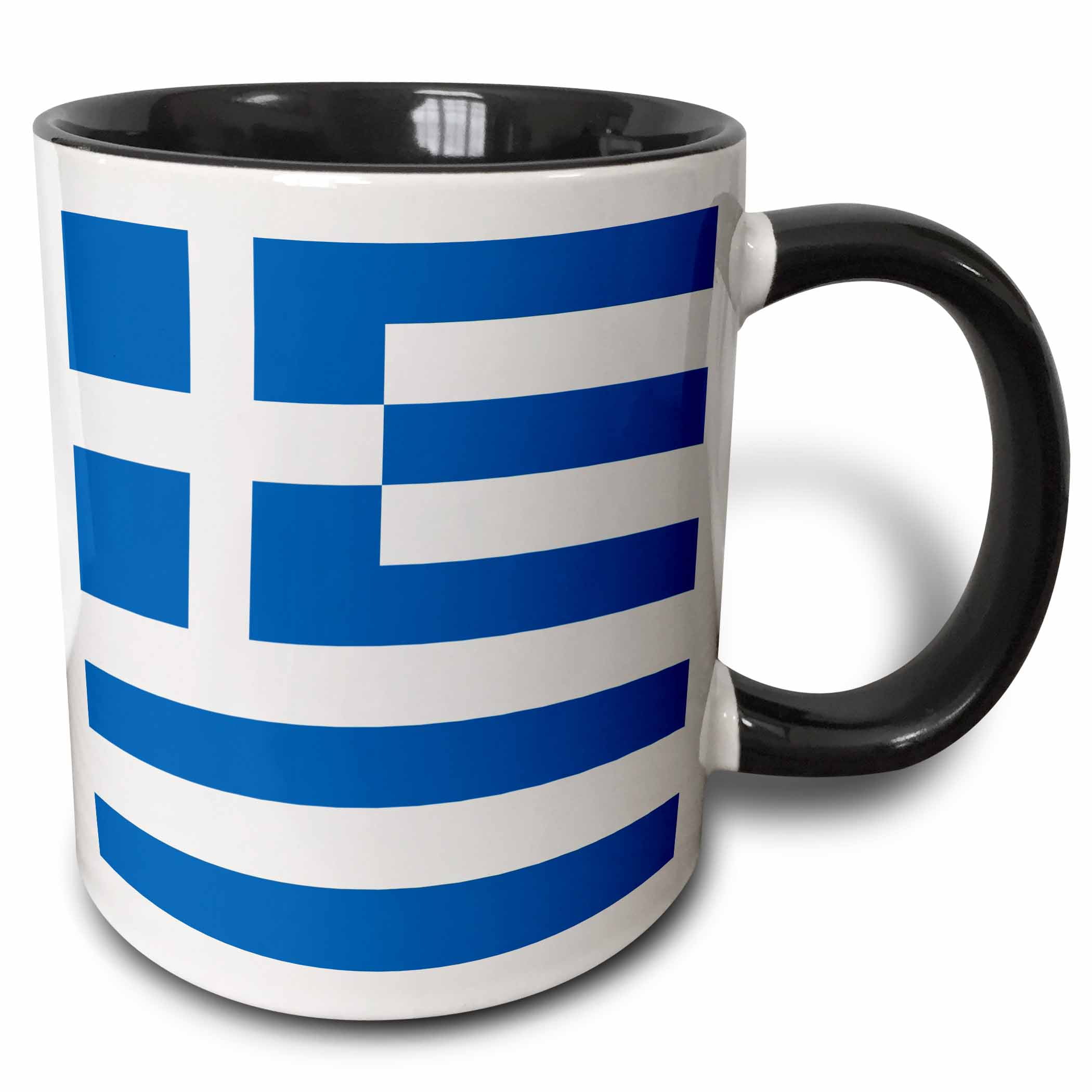 Flag of Greece - Greek sky blue white stripes with cross Mediterranean ...
