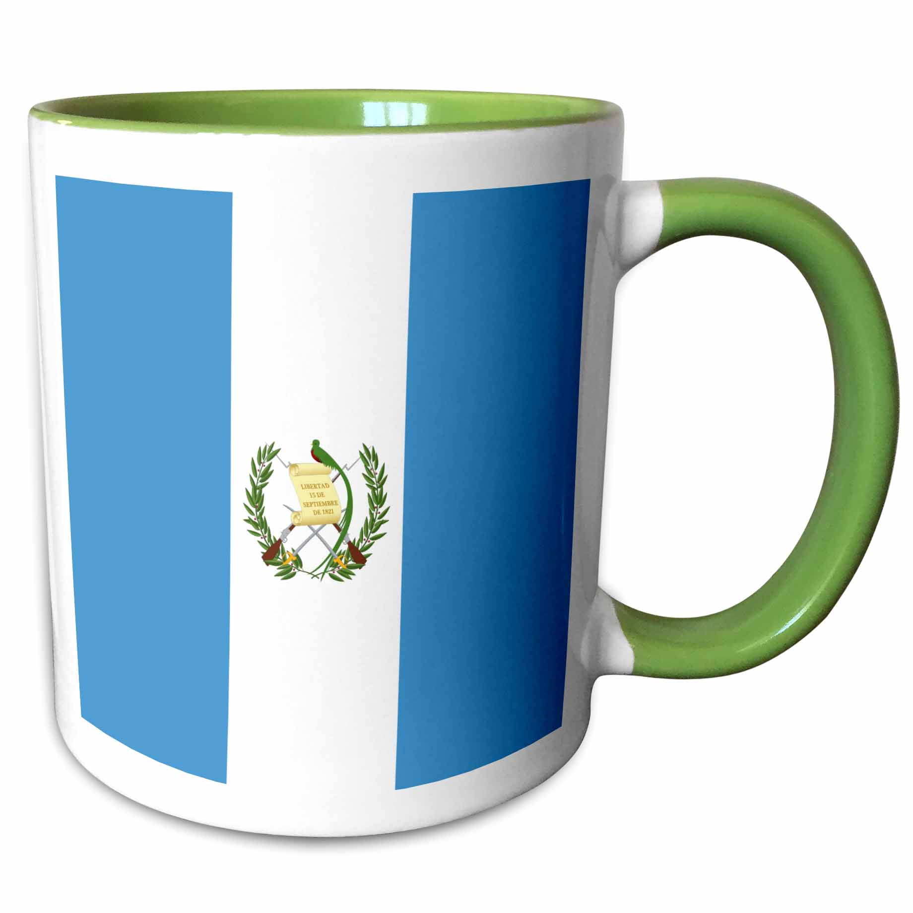 Flag of Guatemala - sky blue and white with Guatemalan coat of arms ...