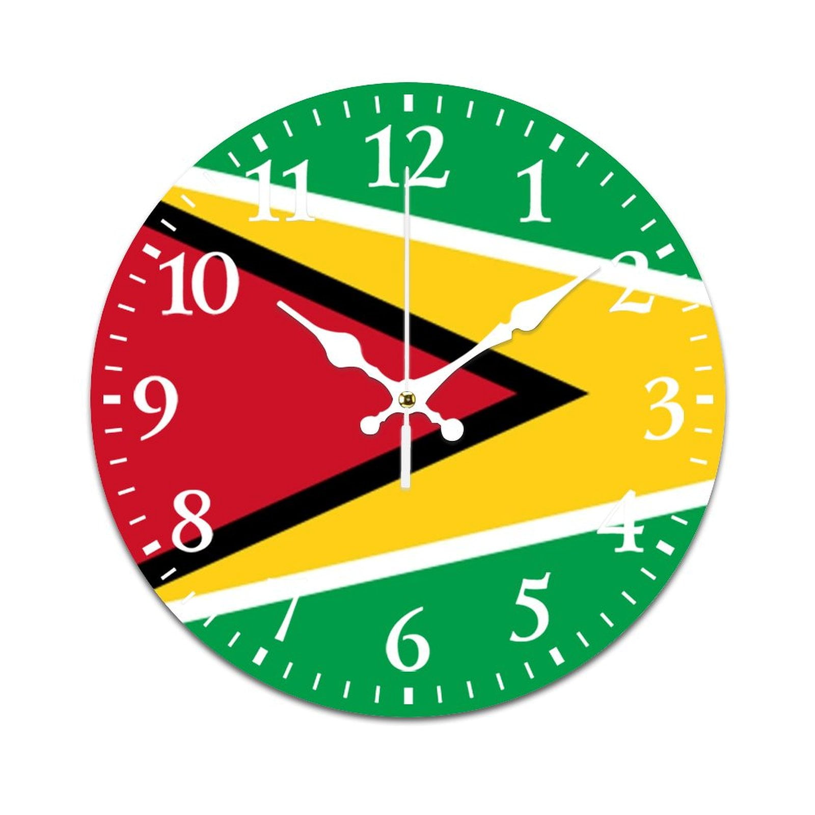 Flag of Guyana.National Flag of Guyana Wall Clock Modern Design Clocks ...
