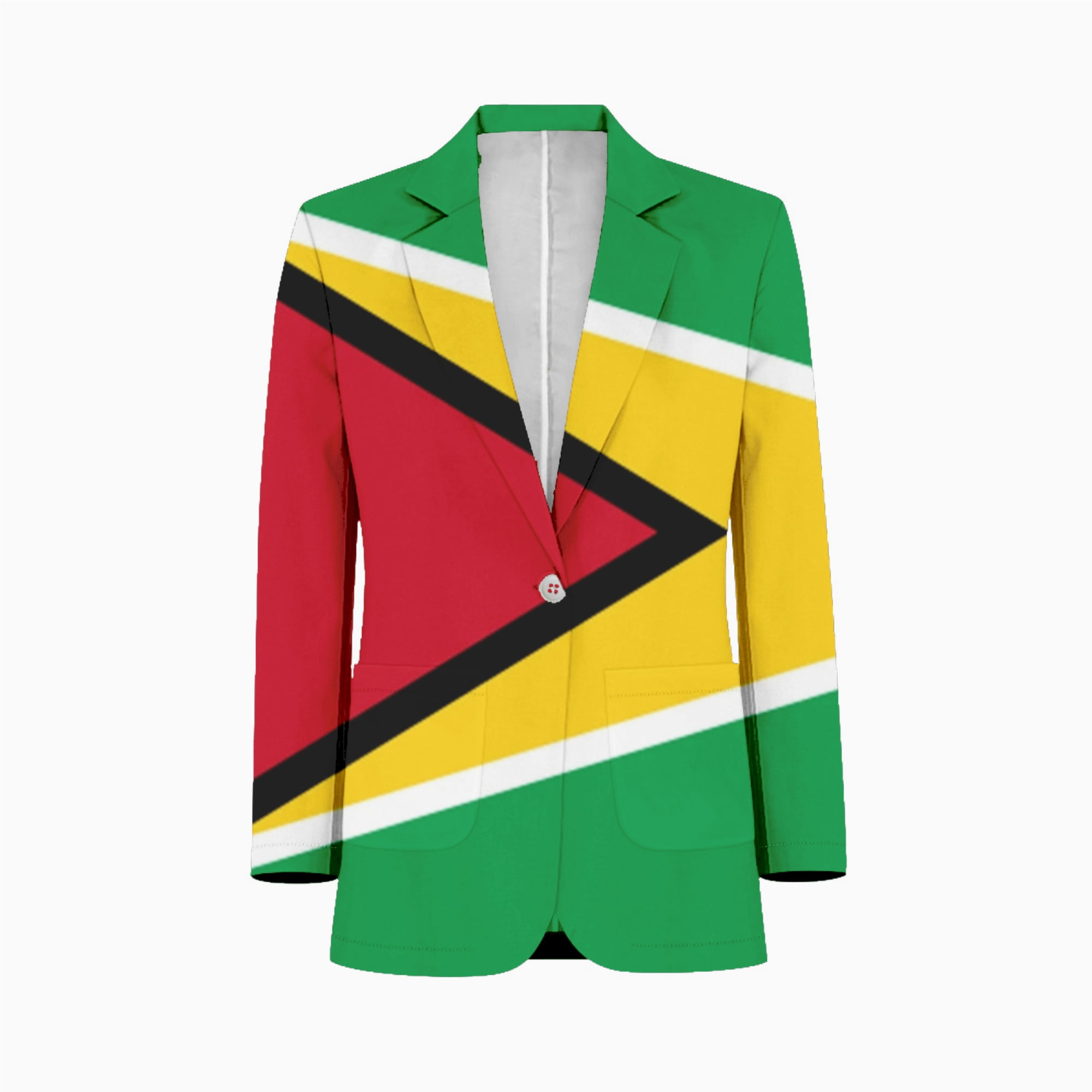 Flag of Guyana.National flag of Guyana Men Blazers Slim Clothing Summer ...
