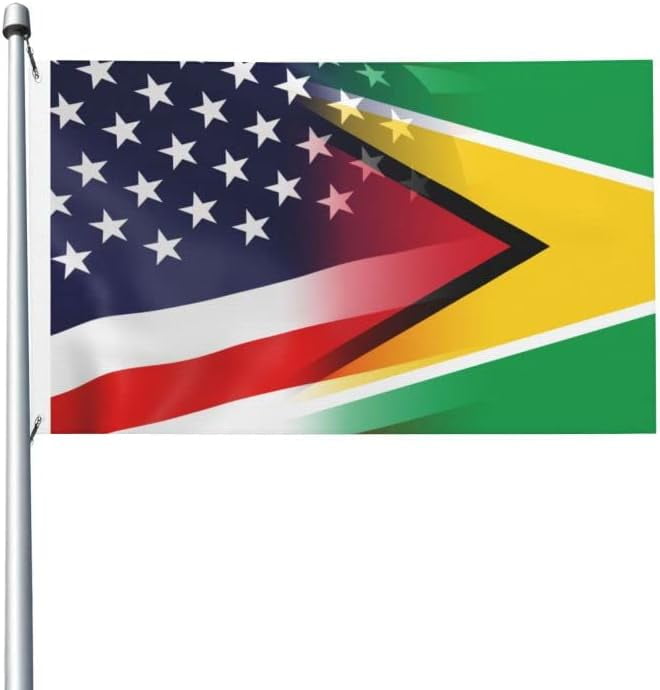 Flag of Guyana and USA Flag 3x5 ft Double-sided printing Garden flag ...