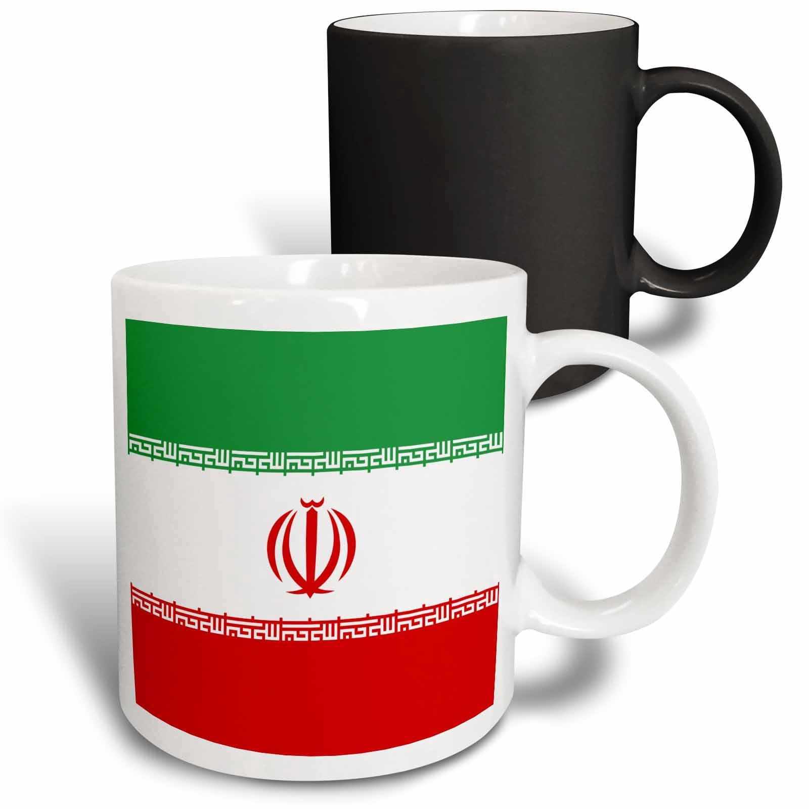 Flag of Iran - Iranian green white red stripes with Islamic Allah ...
