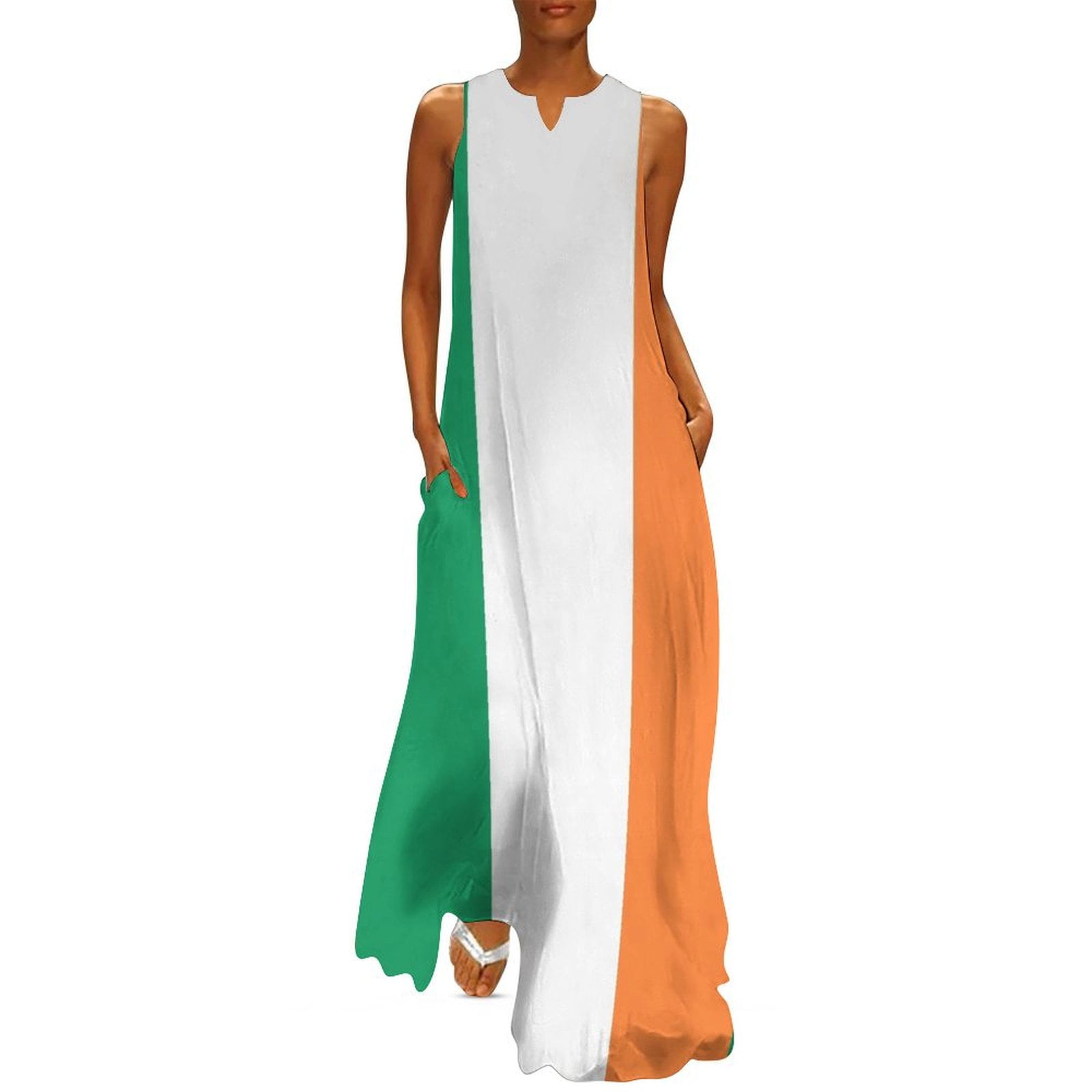 Flag of Ireland (bratach na héireann) Irish Tricolor Flag Long Dress ...