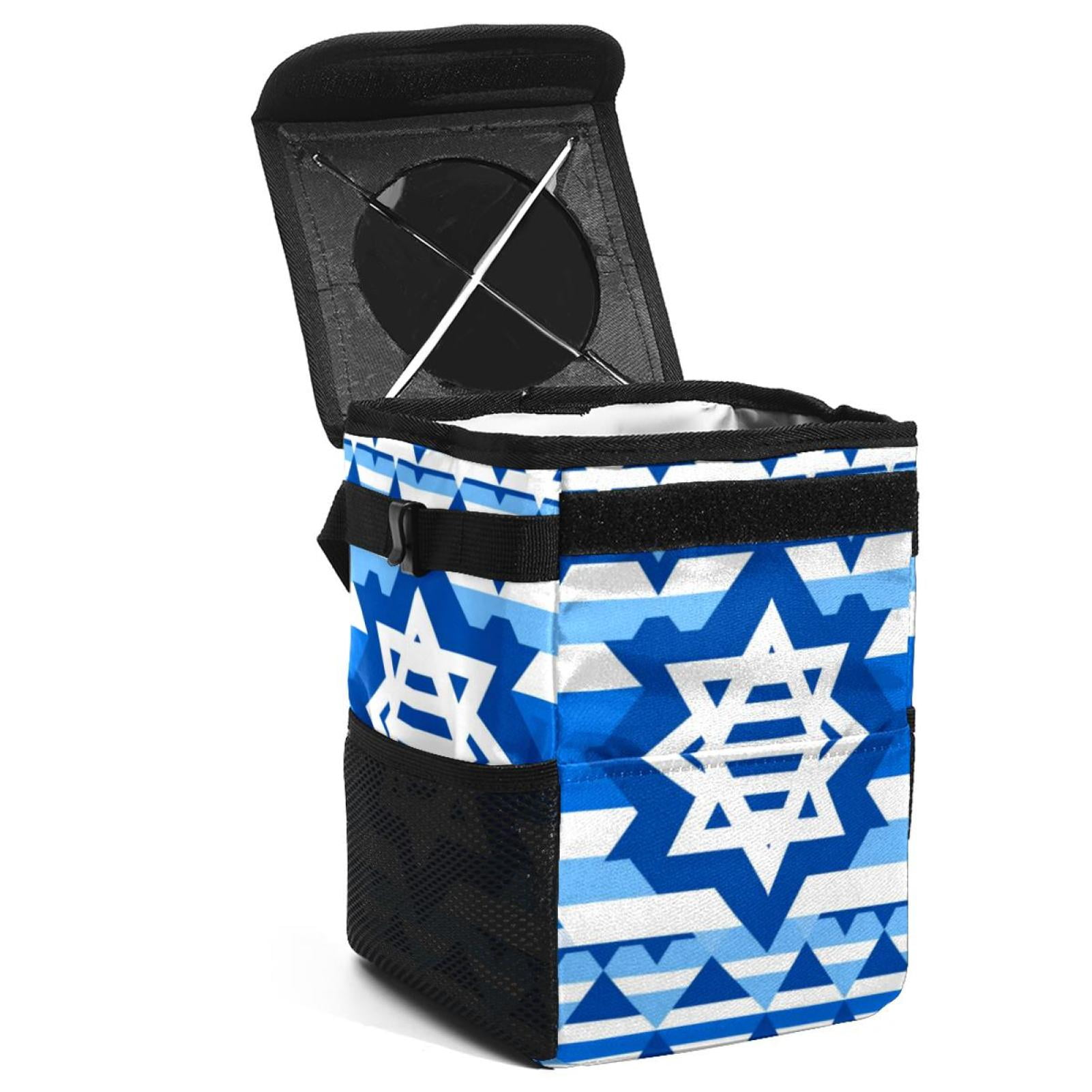 Flag of Israel Car Garbage Can - Foldable, with Lid, Leak-proof ...