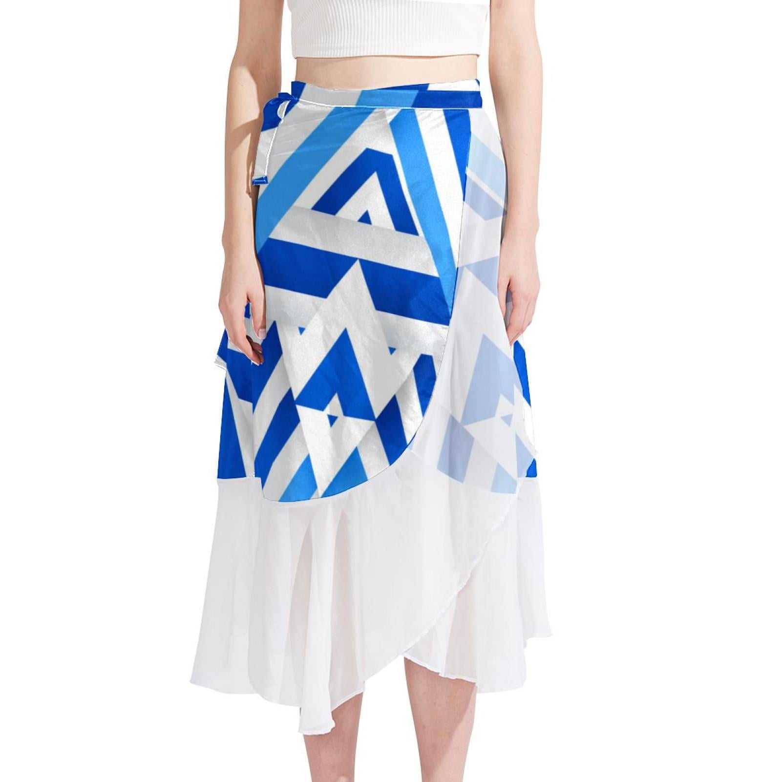 Flag of Israel Chic Chiffon Women's Beach Dress - Elegant Summer ...