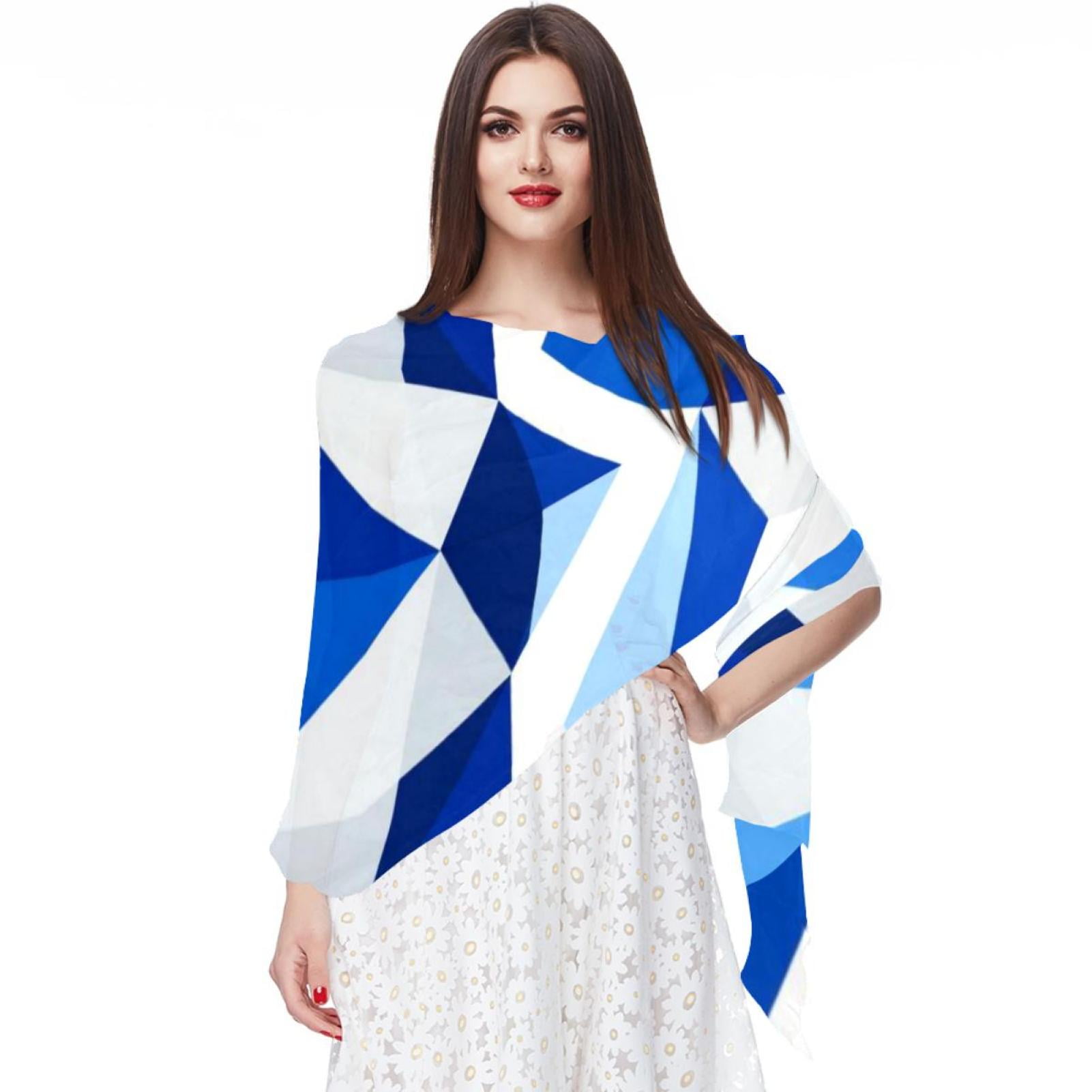 Flag of Israel Elegant Chiffon Silk Scarf - Lightweight & Translucent ...