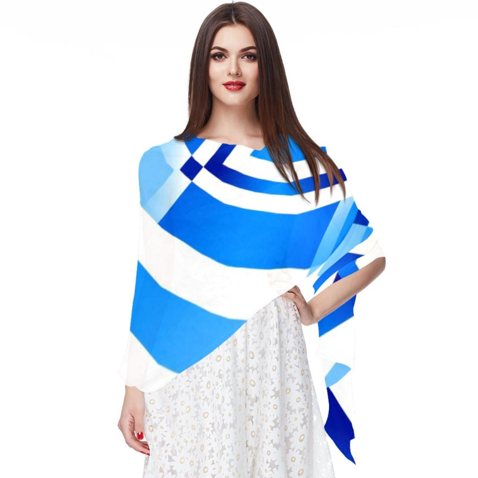 Flag of Israel Elegant Silk Scarf - Translucent Chiffon Yarn ...