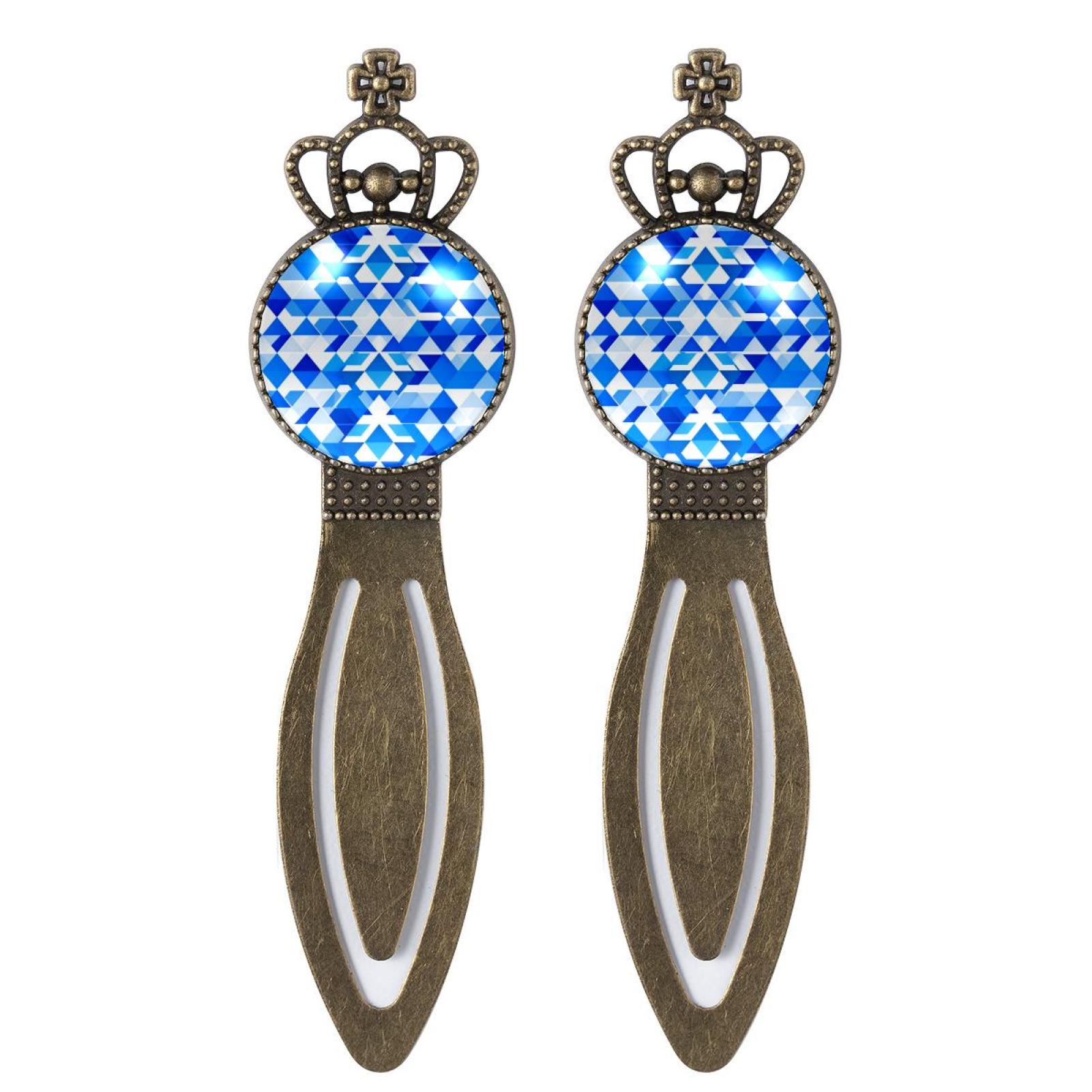 Flag of Israel Elegant Stainless Steel Vintage Crown-Shaped Bookmarks ...