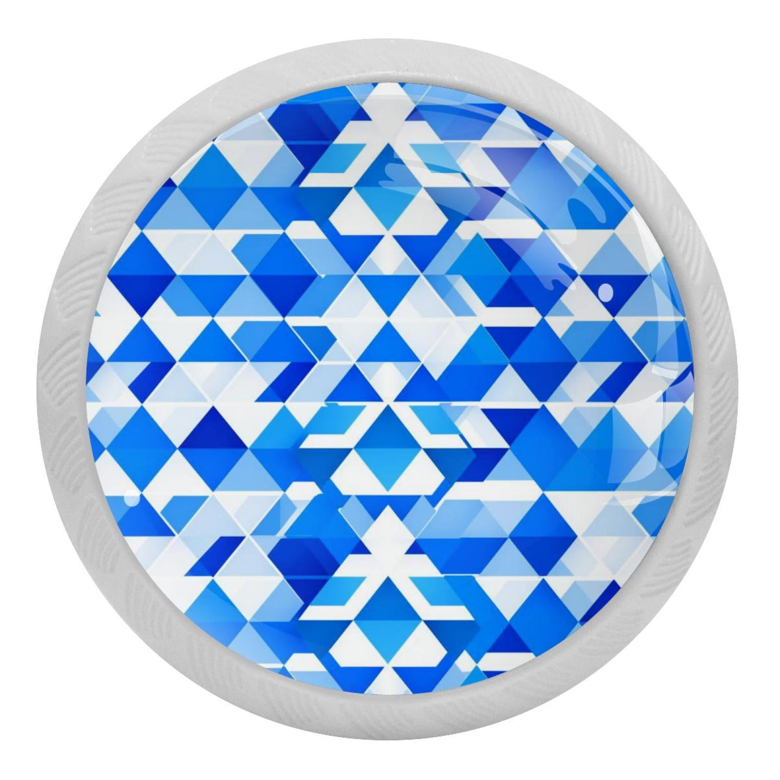 Flag of Israel Fluorescent Drawer Pulls: Round 4-Pack with Glow-in-the ...