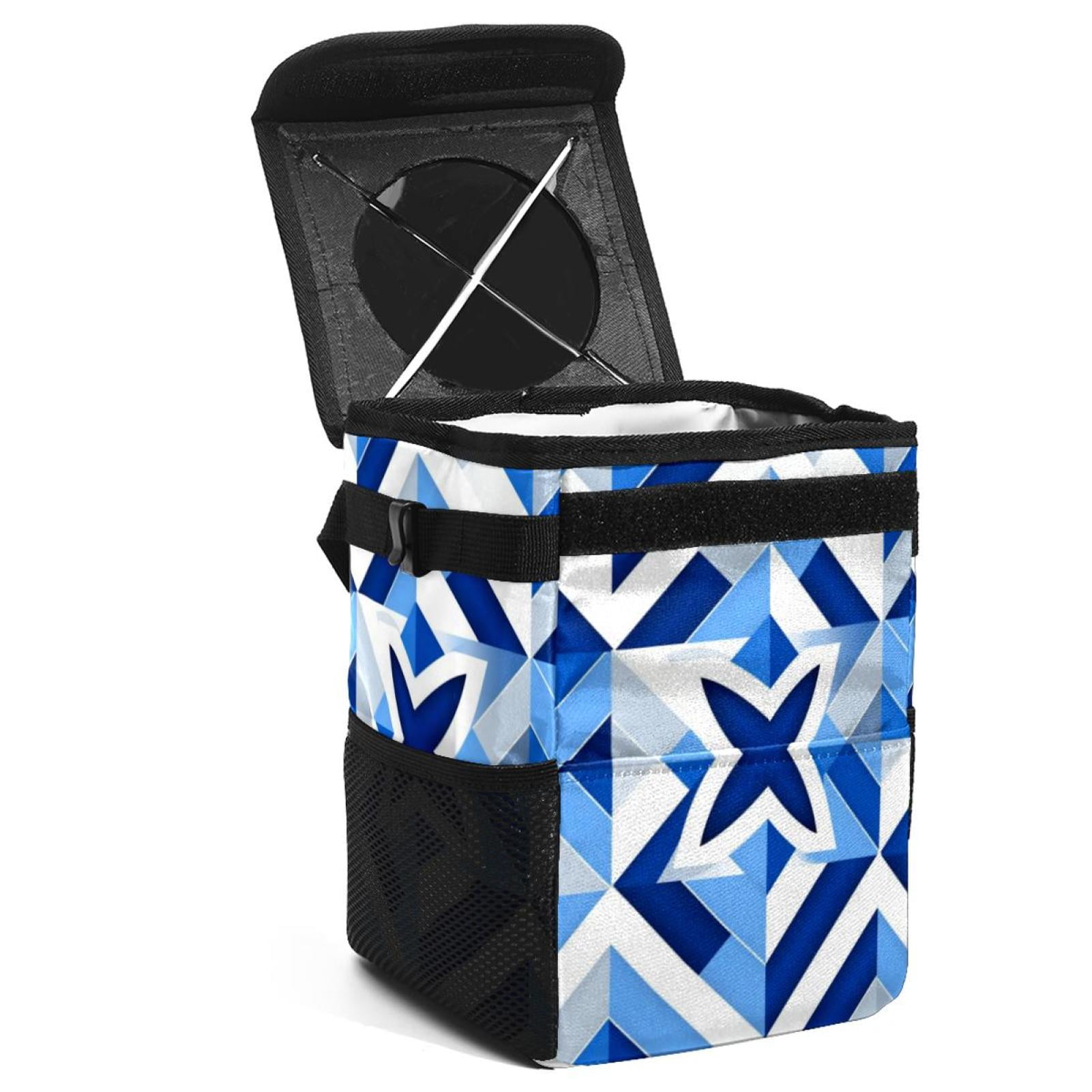 Flag of Israel Foldable Car Garbage Can with Lid - Leak-proof Hanging ...