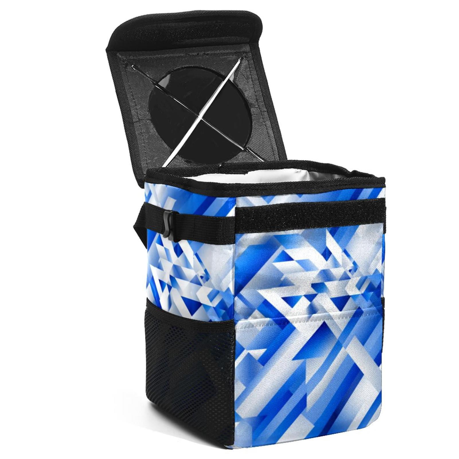 Flag of Israel Foldable Car Trash Bin with Lid, Leak-proof Mini Garbage ...