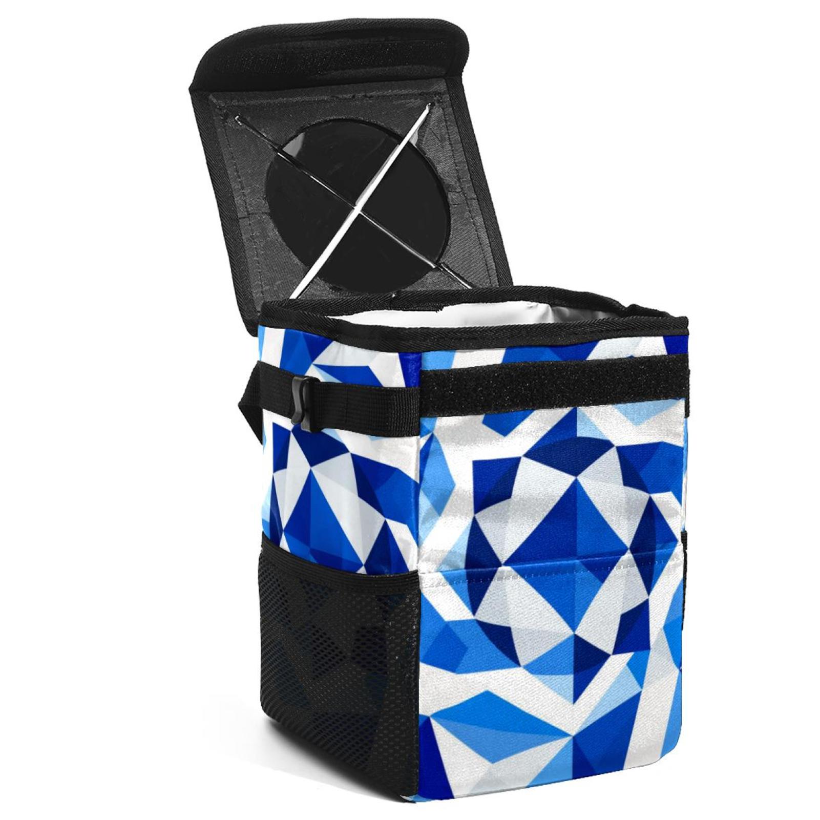 Flag of Israel Foldable Mini Car Trash Can with Lid and Leak-Proof ...