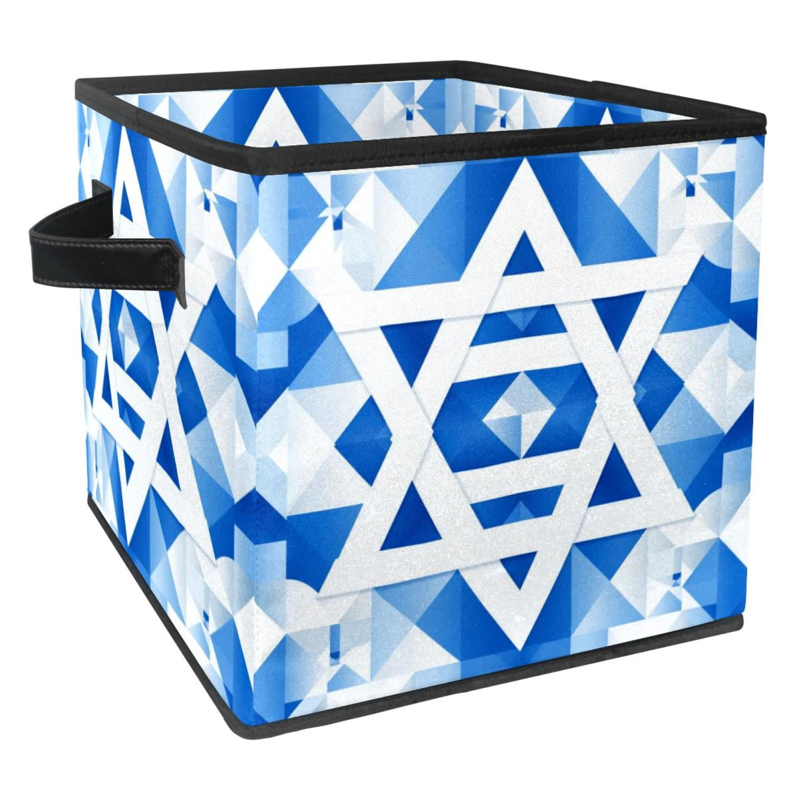 Flag of Israel Foldable Organizer Bins with Handle, 10.8"x10.5"x10.6 ...