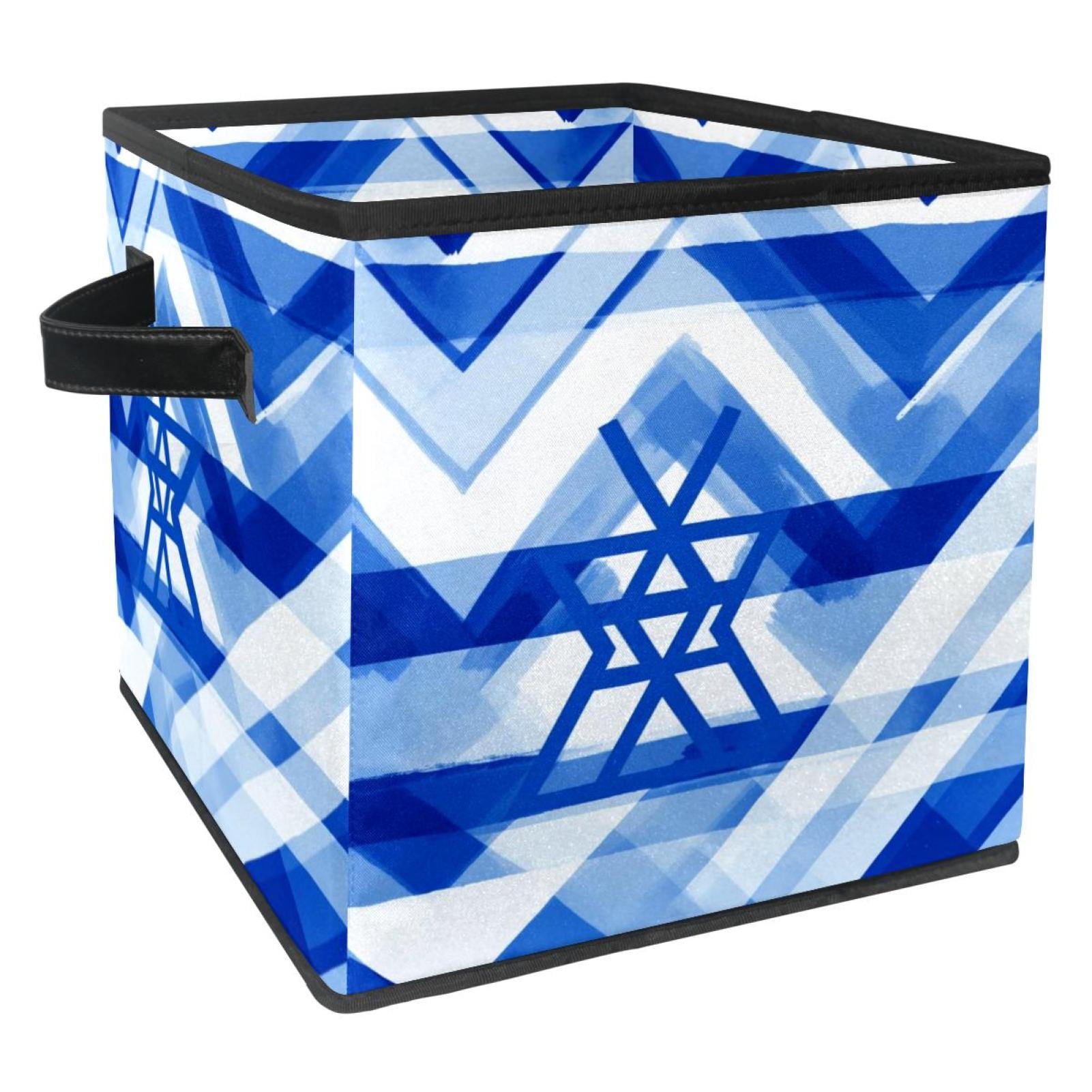 Flag of Israel Foldable Storage Baskets with Handle, 10.8"x10.5"x10.6 ...