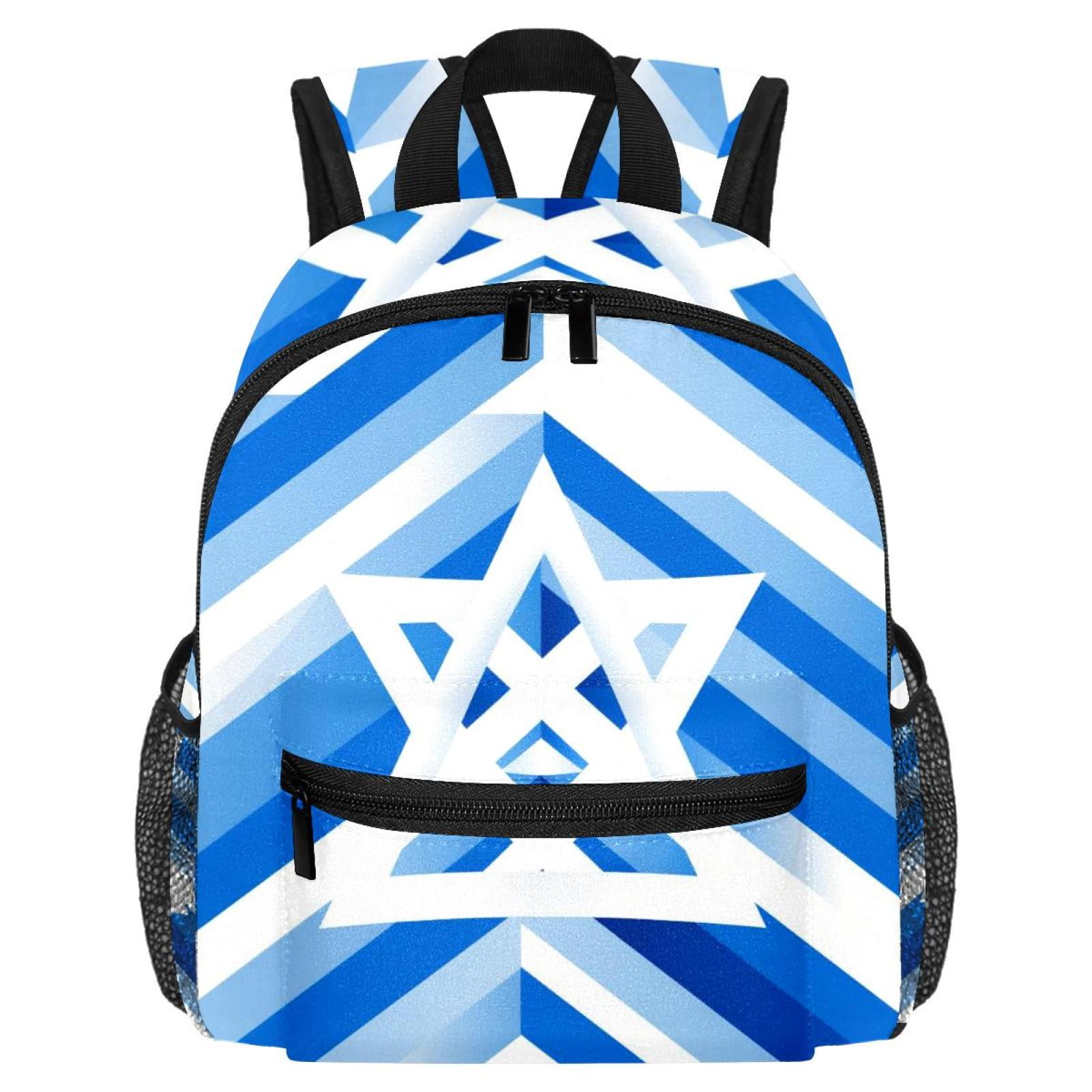 Flag of Israel Large Capacity Printed School Backpack with Adjustable ...