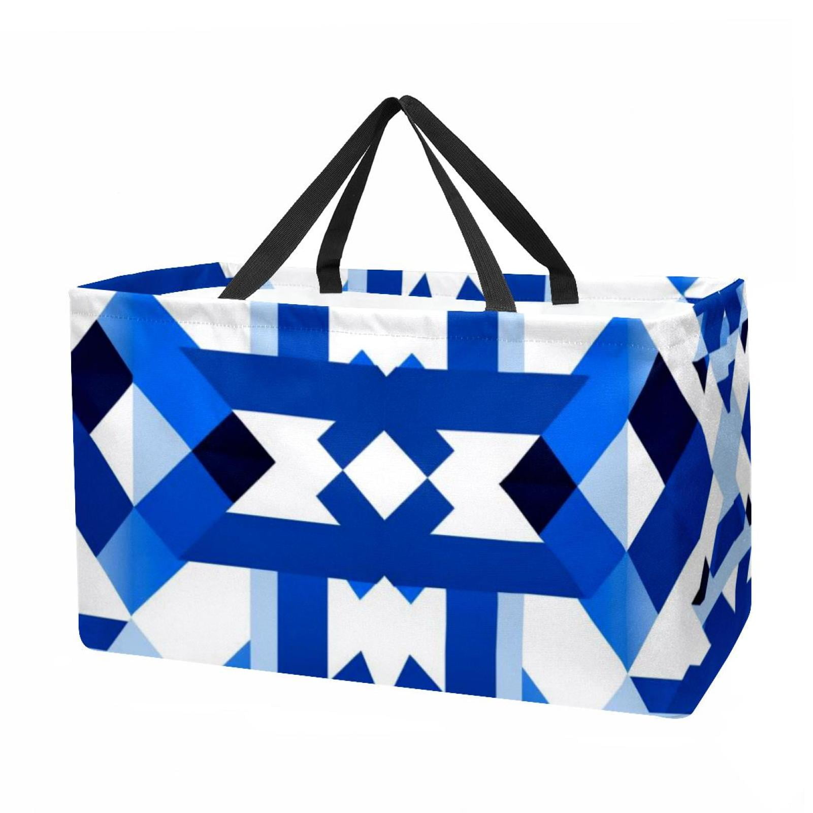 Flag of Israel Large Capacity Reusable Foldable Grocery Baskets with ...
