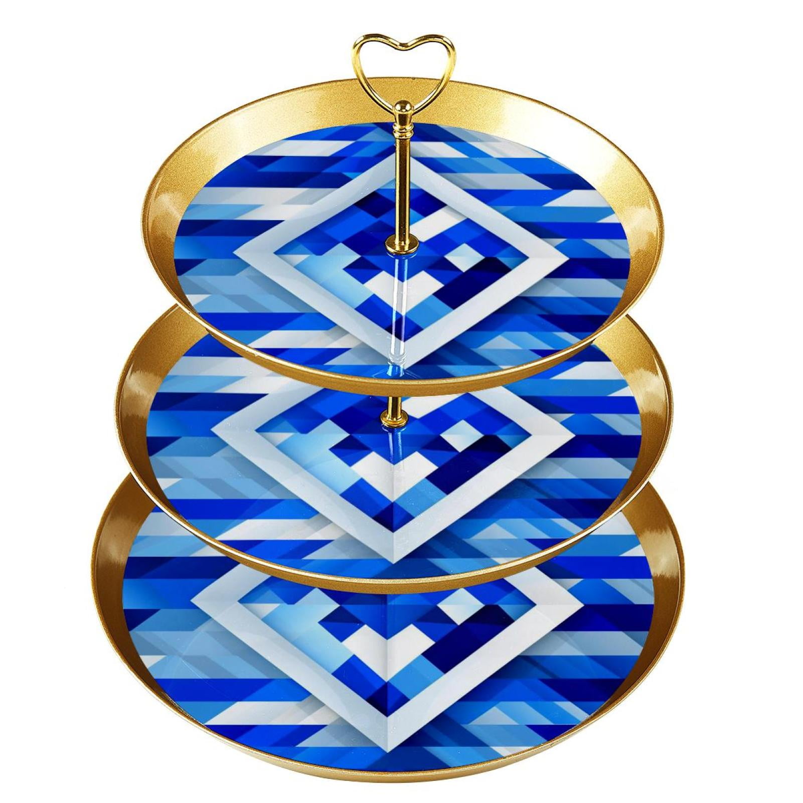 Flag of Israel Modern Plastic Discs Iron Pillar Dessert Table Stand ...