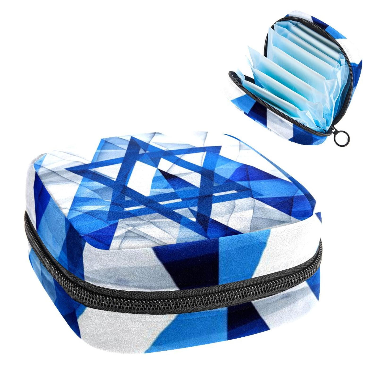 Flag of Israel Pad Bag Small Bag Canvas Pouch with Zipper Small Pouch ...