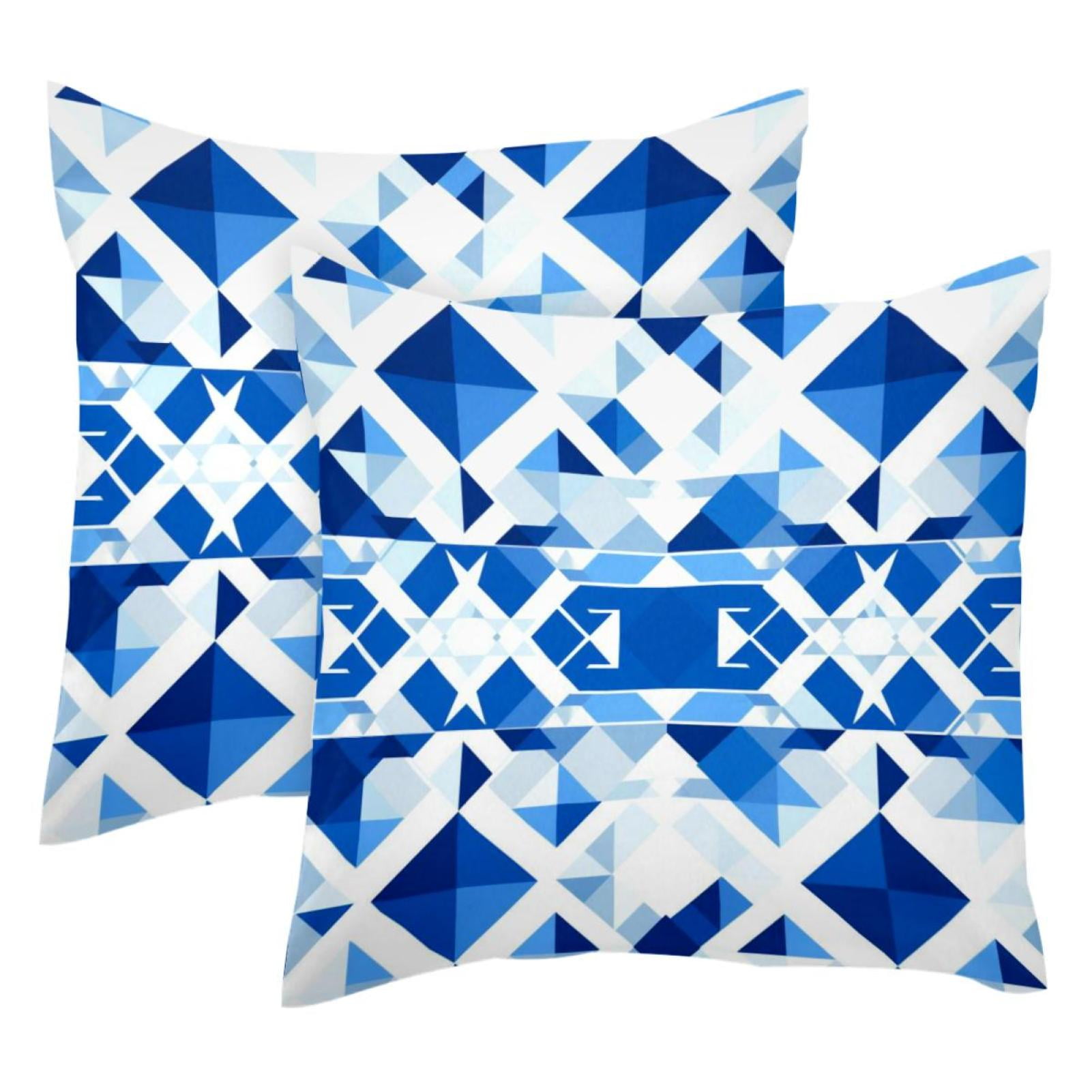 Flag of Israel Pattern 2PCS Printed Square Cushion 16x16 Inch Pillow ...