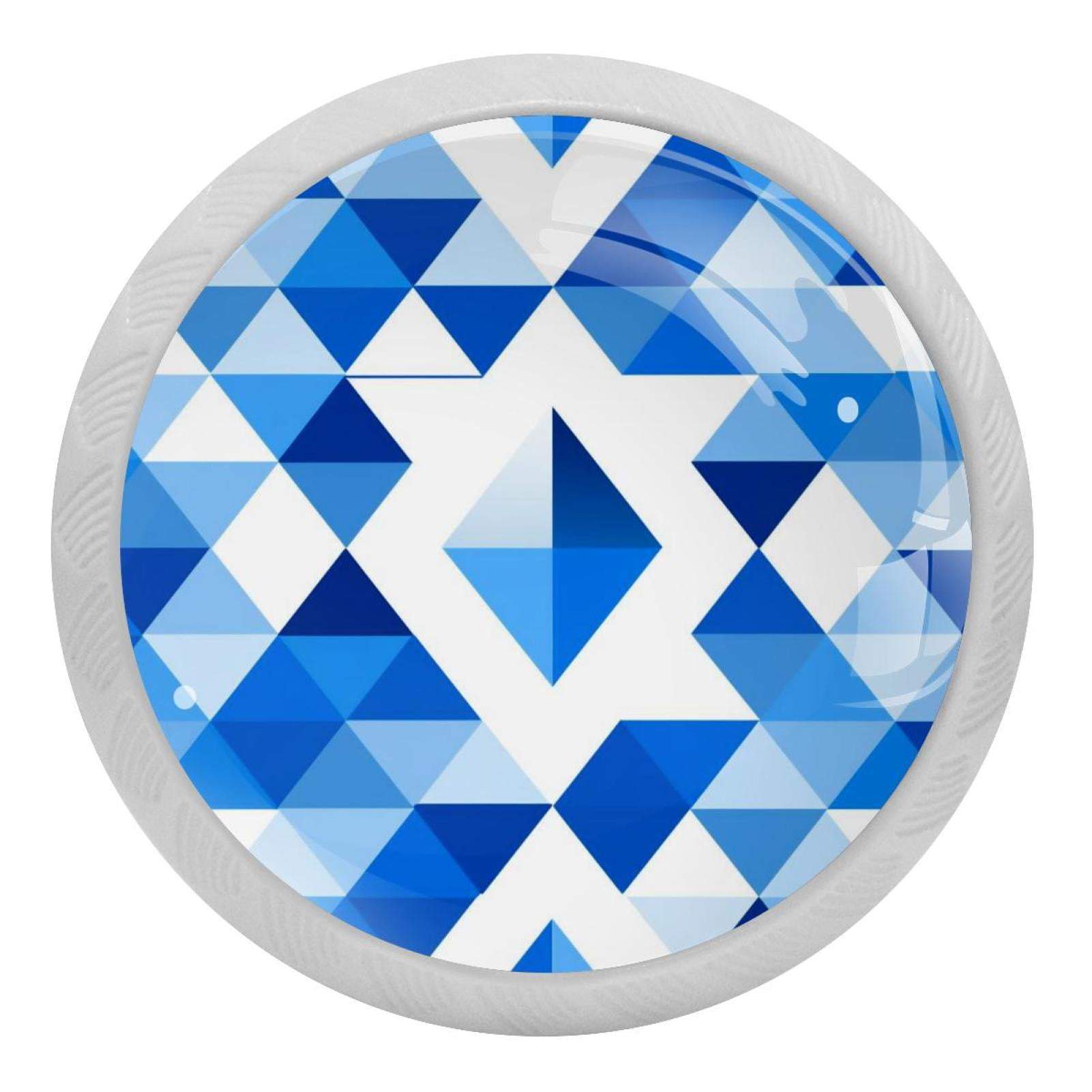Flag of Israel Pattern 4PCS Cabinet Knobs Pulls Fluorescent Drawer ...