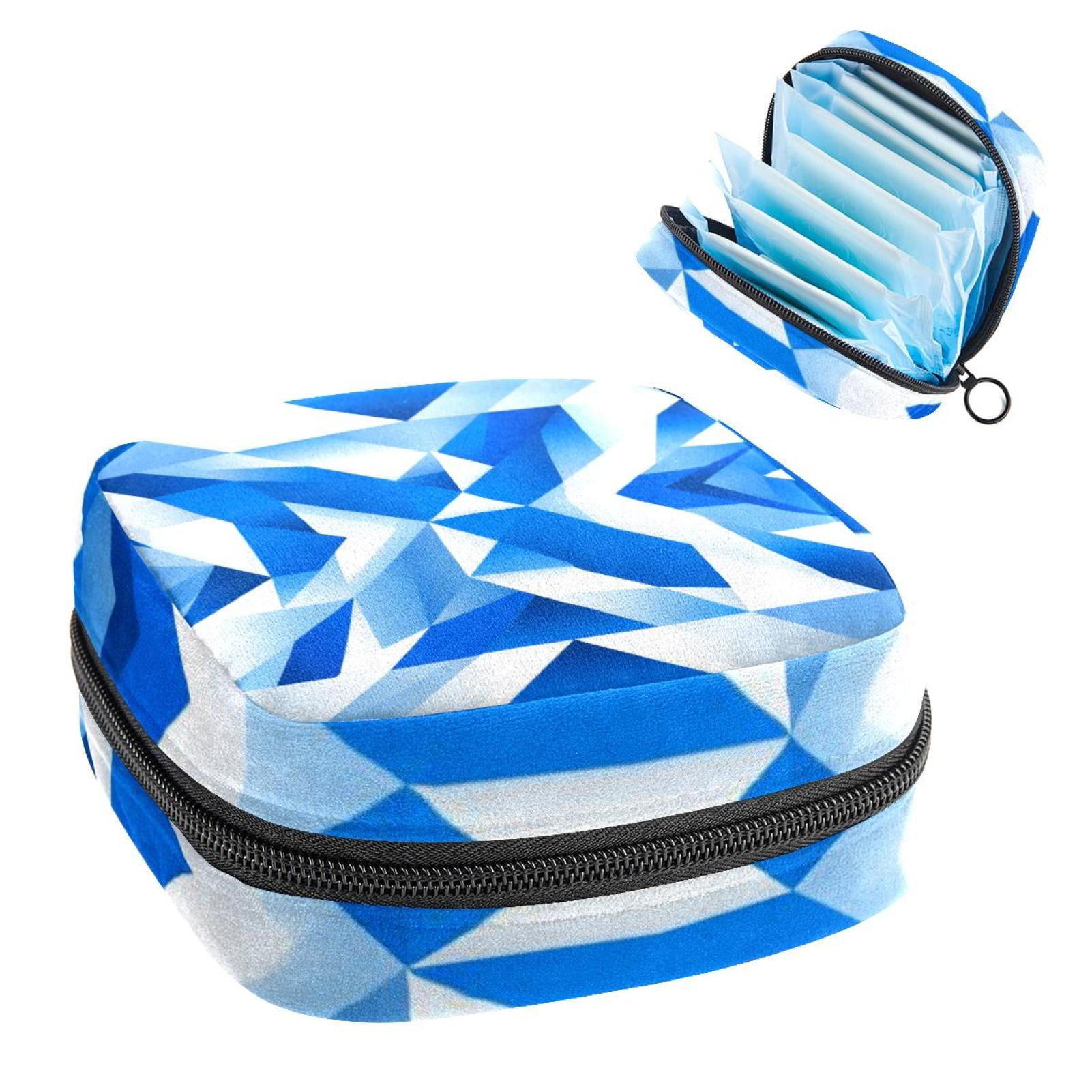 Flag of Israel Period Purse Sanitary Napkin Organizer Small Makeup Pouch Canvas Zipper Pouch 4 ...