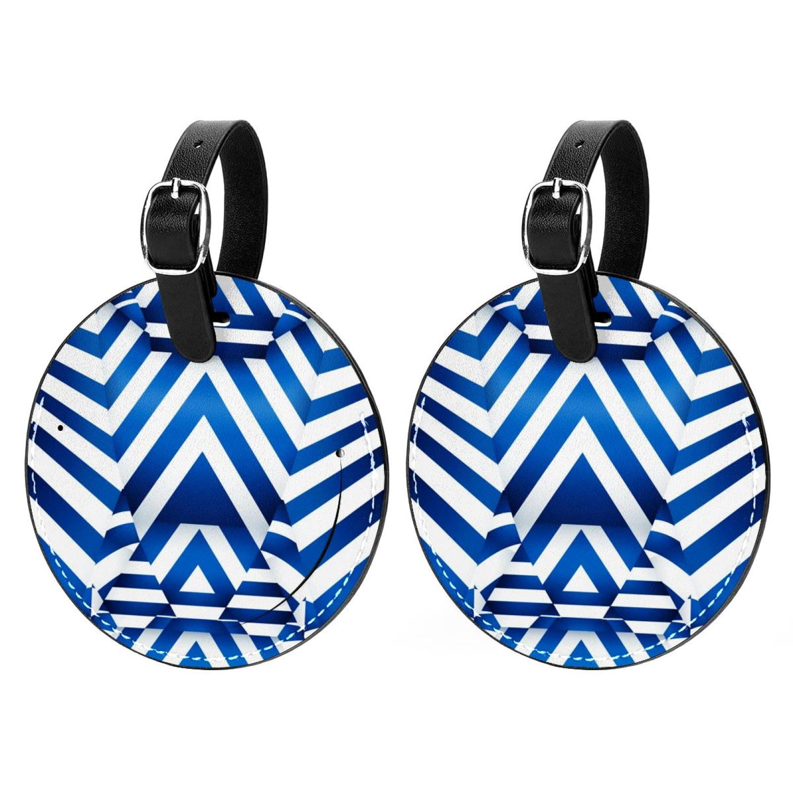 Flag of Israel Personalized PU Leather Luggage Tags Set for Travel and ...