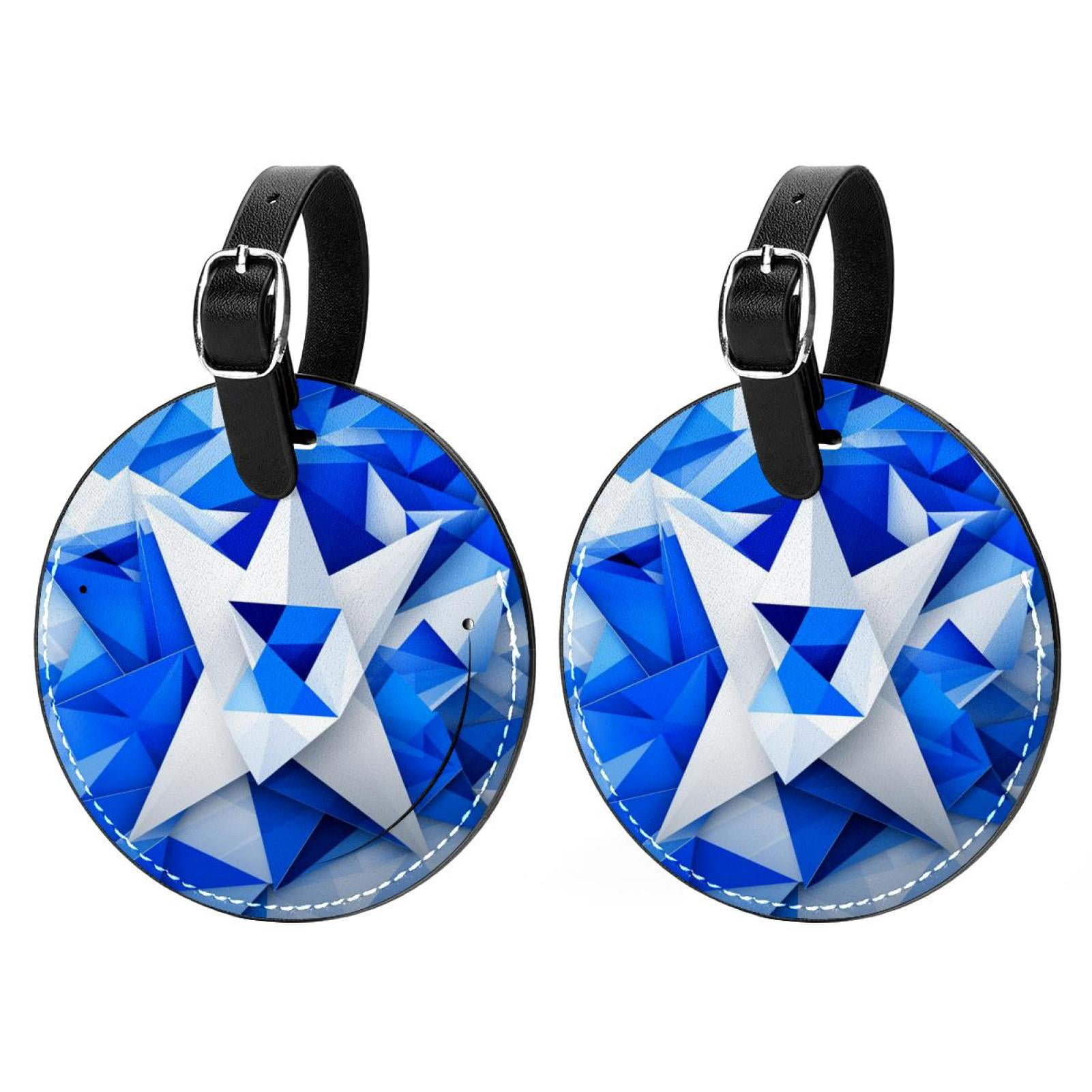 Flag of Israel Premium PU Leather Luggage Tags Set with Personalized ...