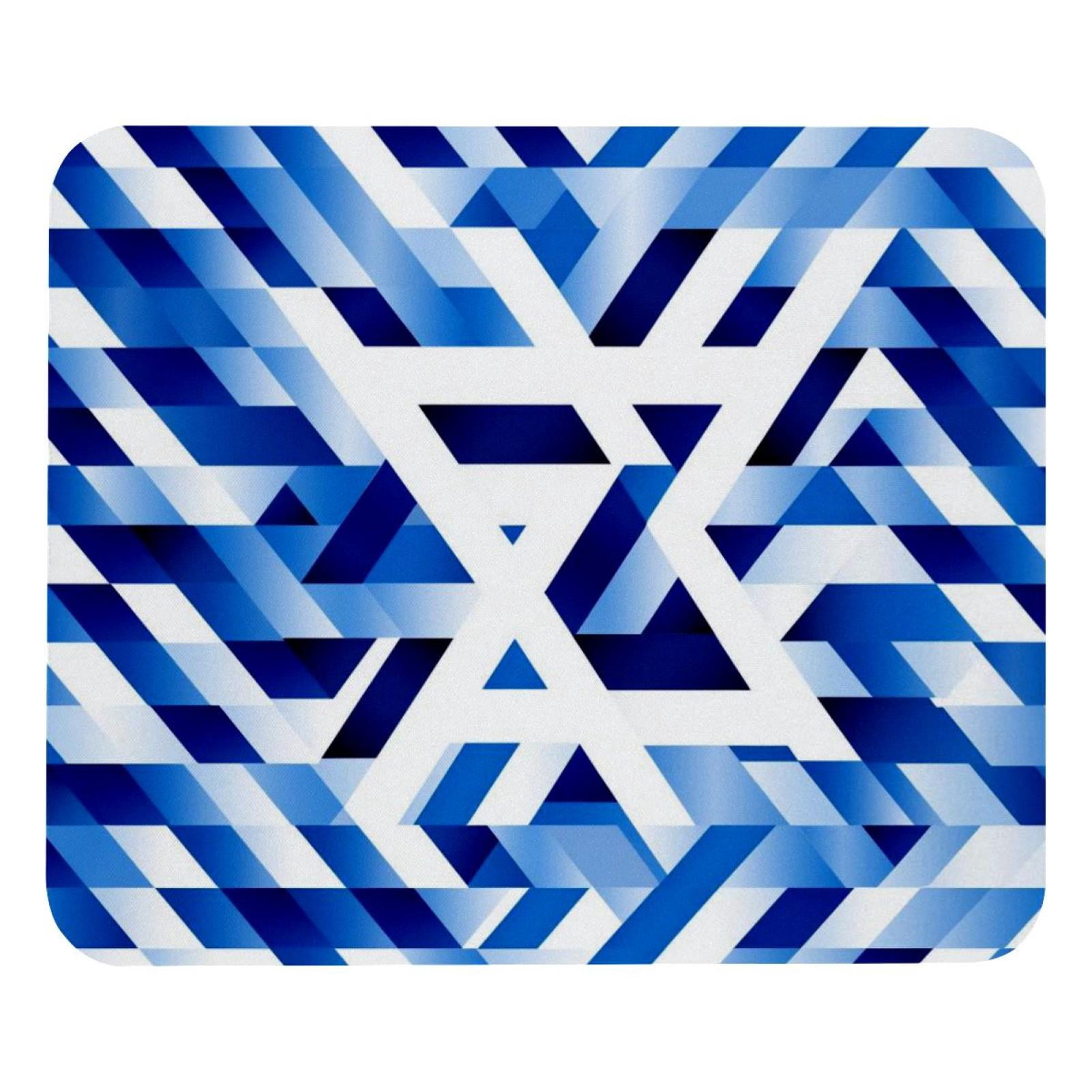 Flag of Israel Printed Square Desk Mat Gaming Mouse Pad with Non-Slip ...