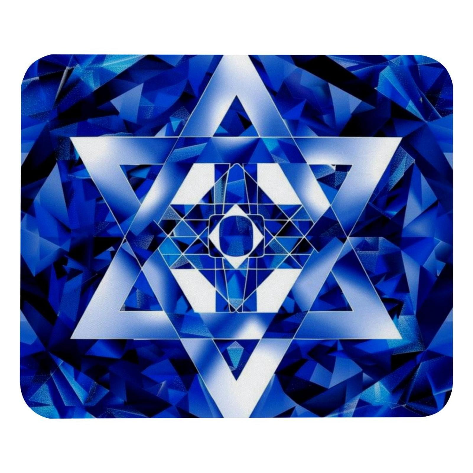 Flag of Israel Printed Square Desk Pad, 8.3x9.8 Inch Non-Slip Rubber ...