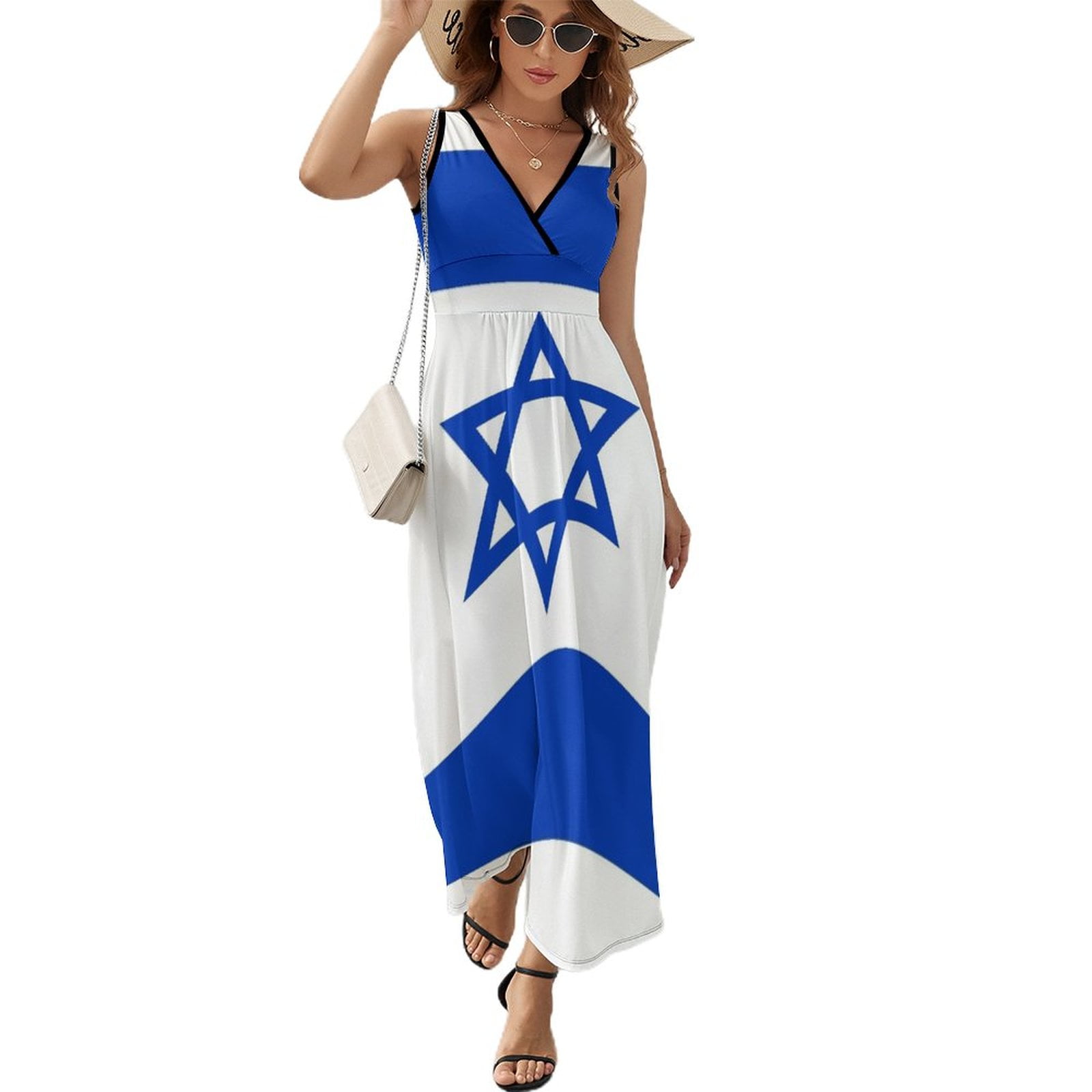Flag of Israel Sleeveless Dress women evening dress Evening dresses ...