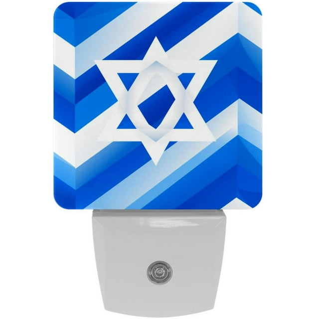 Flag of Israel Square LED Night Lights - Small, Portable Lighting for ...