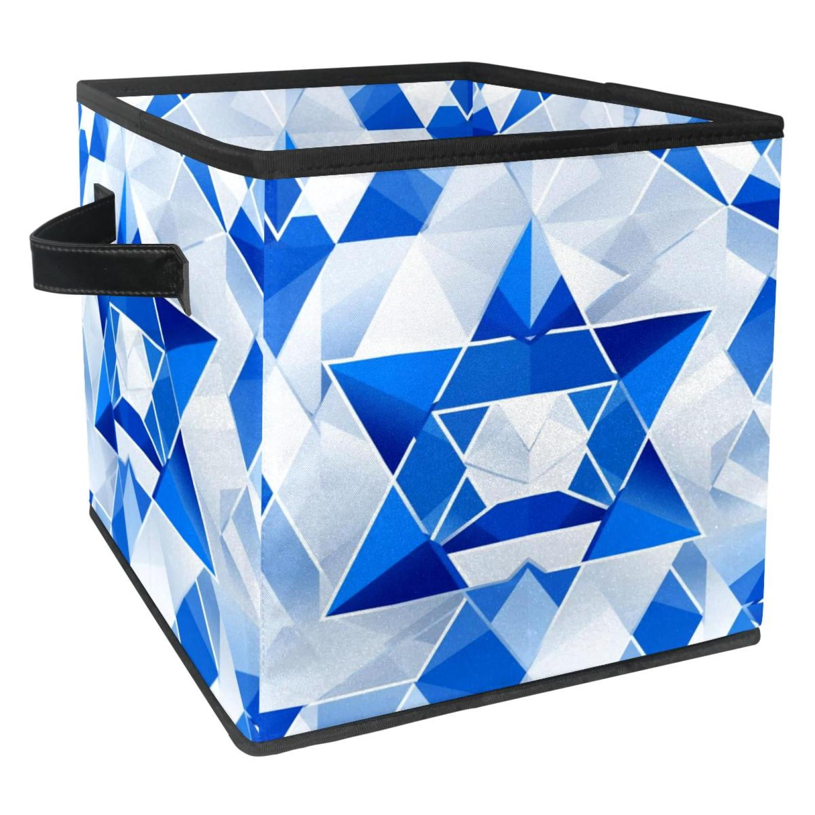 Flag of Israel Storage Containers Foldable Basket with Handle, 10.8"x10 ...