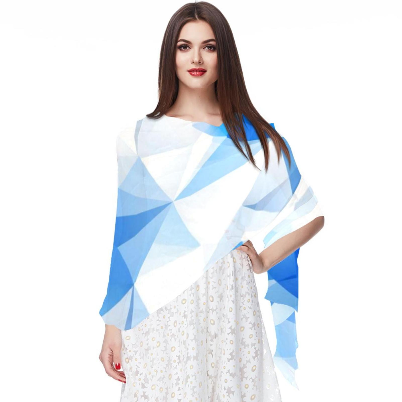 Flag of Israel Translucent Breathable Chiffon Yarn Silk Scarf 180*73 ...