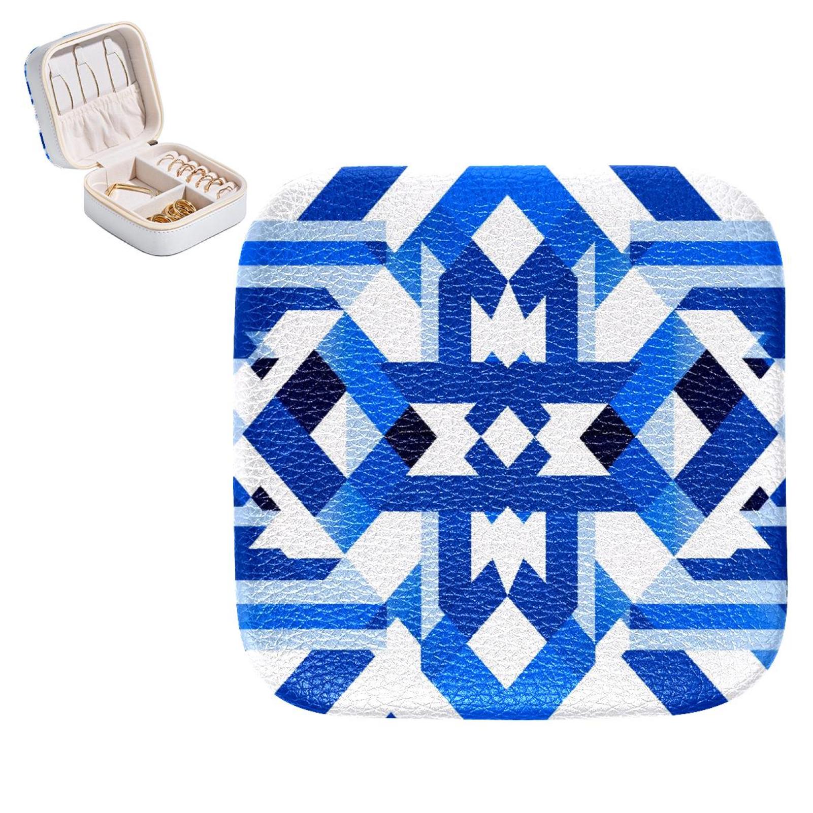 Flag of Israel Travel Portable Square Jewelry Box Organizer for Rings ...
